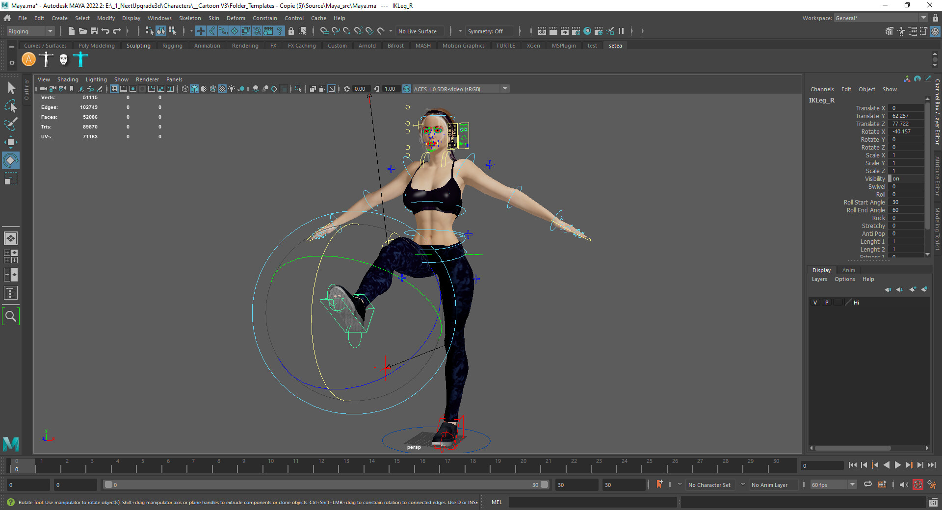 NextUpgrade3d - Realistic Female Athlete in Sportswear Maya Ready Low ...