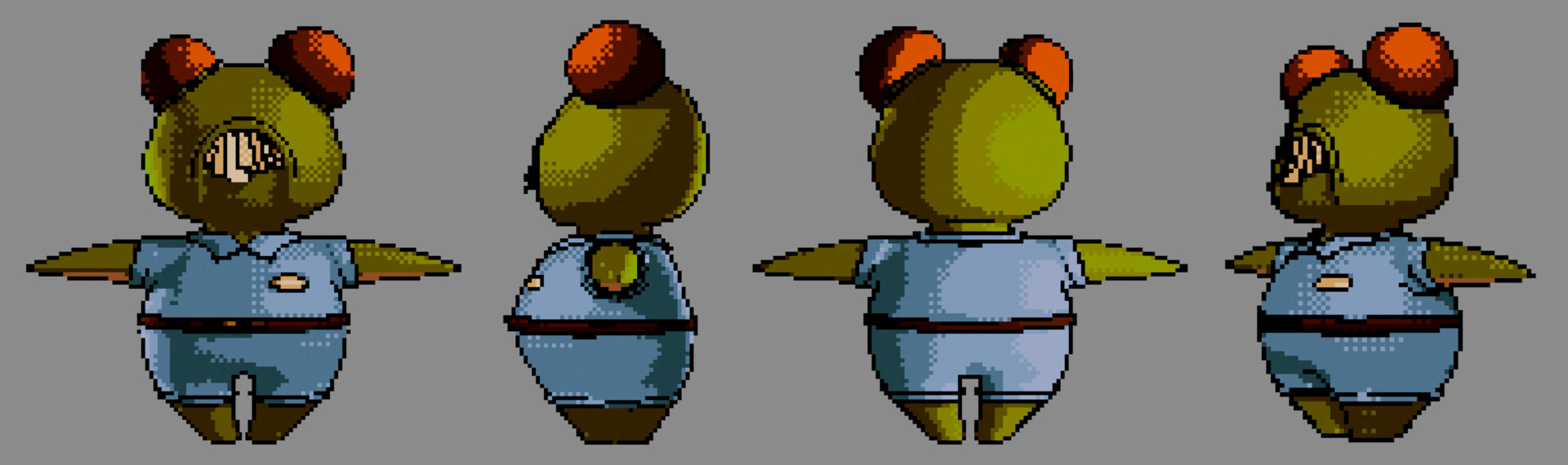 ArtStation - Pixel art model sheets