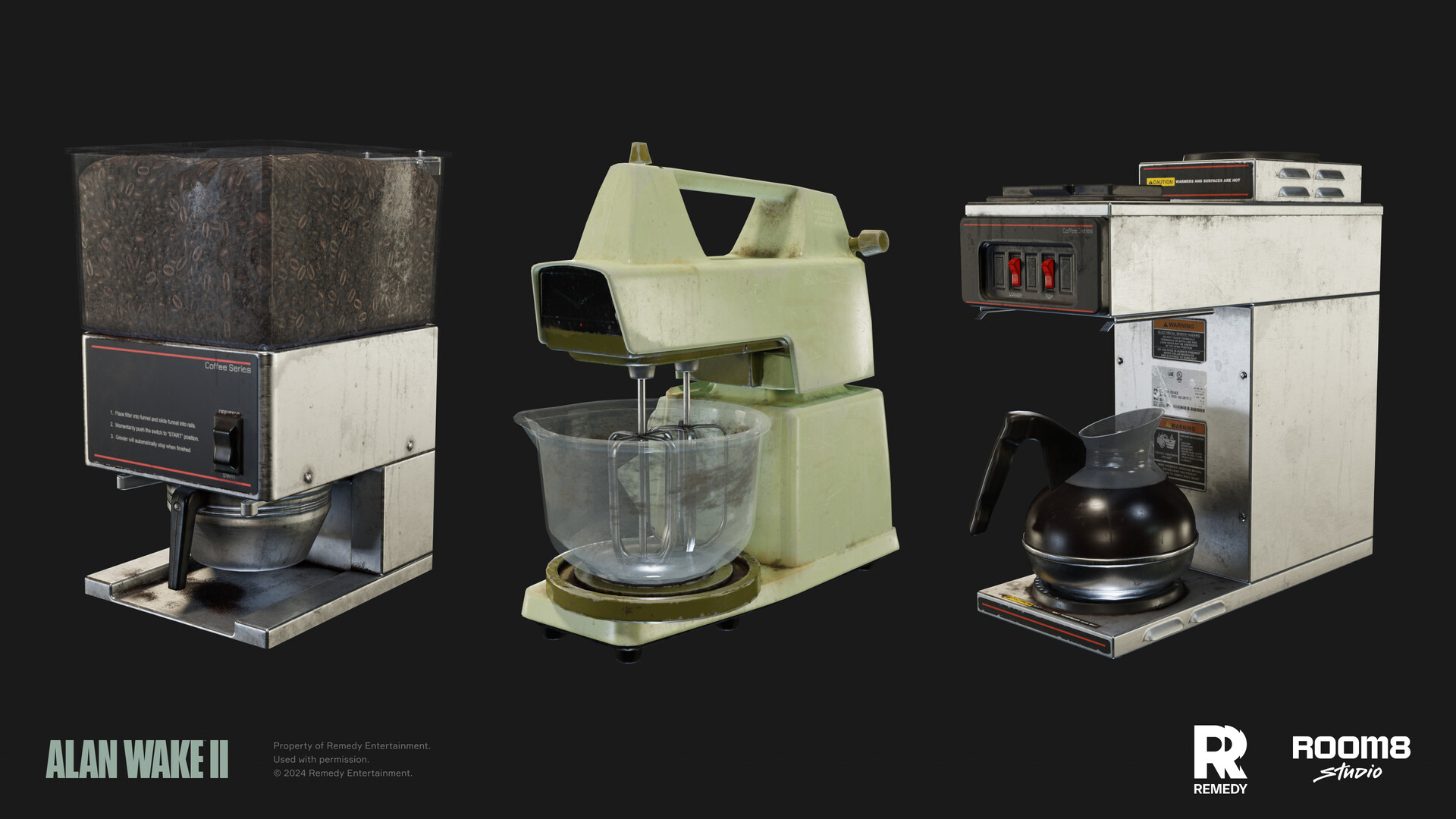 Room 8 Studio - Portfolio - Props (Alan Wake 2)