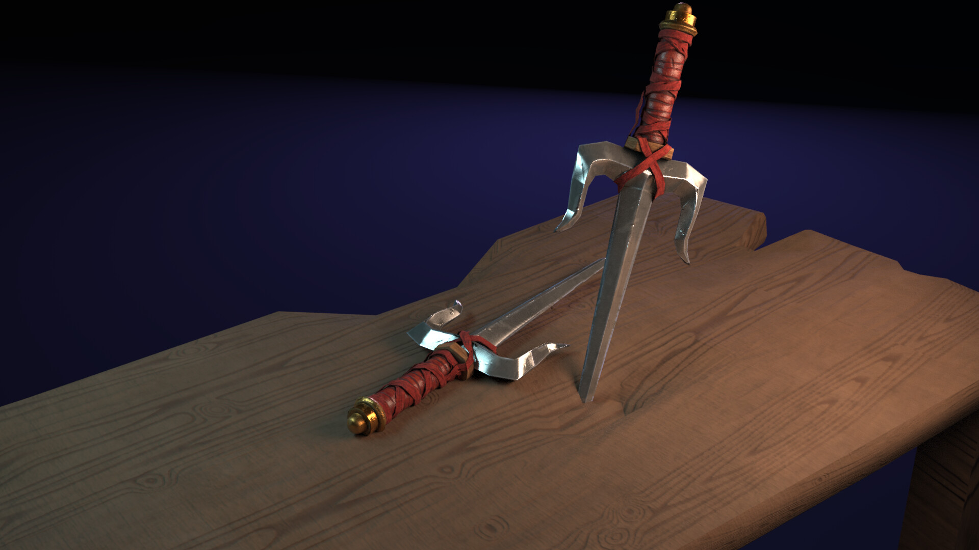 ArtStation - Stylized Sais Prop Weapon