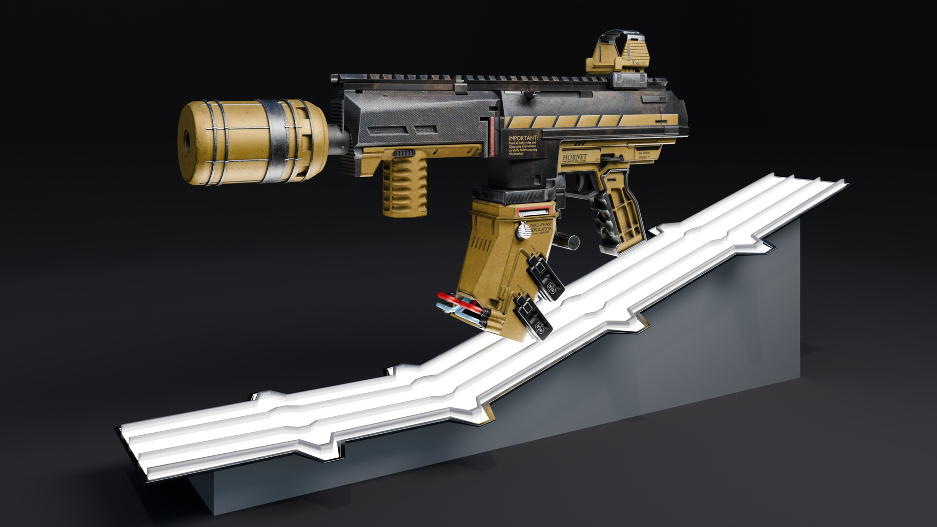 ArtStation - Bizon gun Modeling.