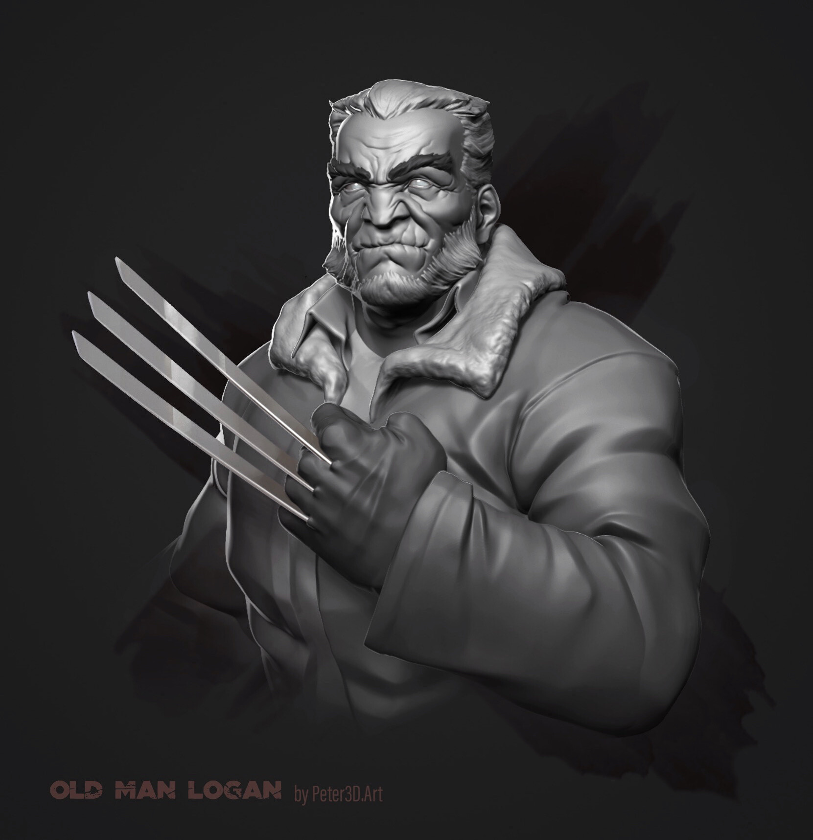 ArtStation - Old Man Logan bust