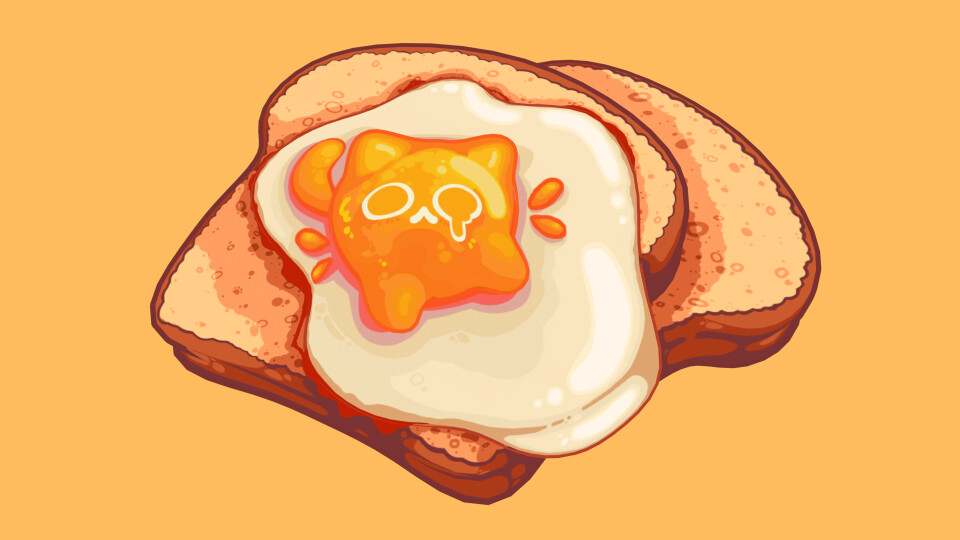 ArtStation - 🍳Purrfect egg on toast🍳 - 3D Model