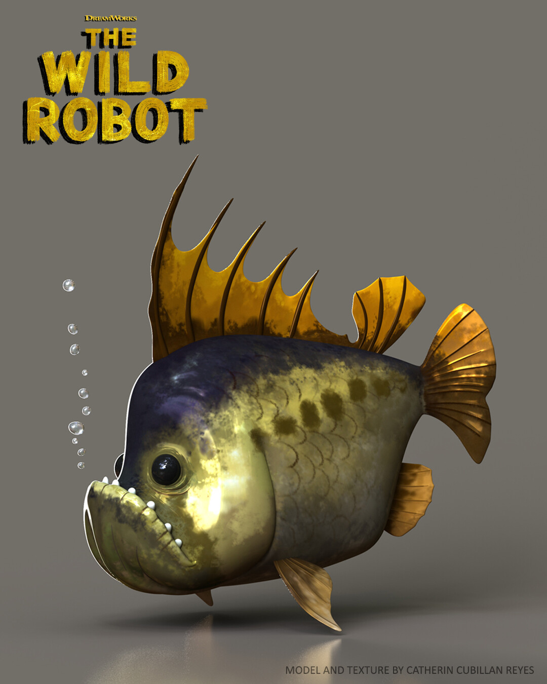 ArtStation - The Wild Robot - Bass Fish