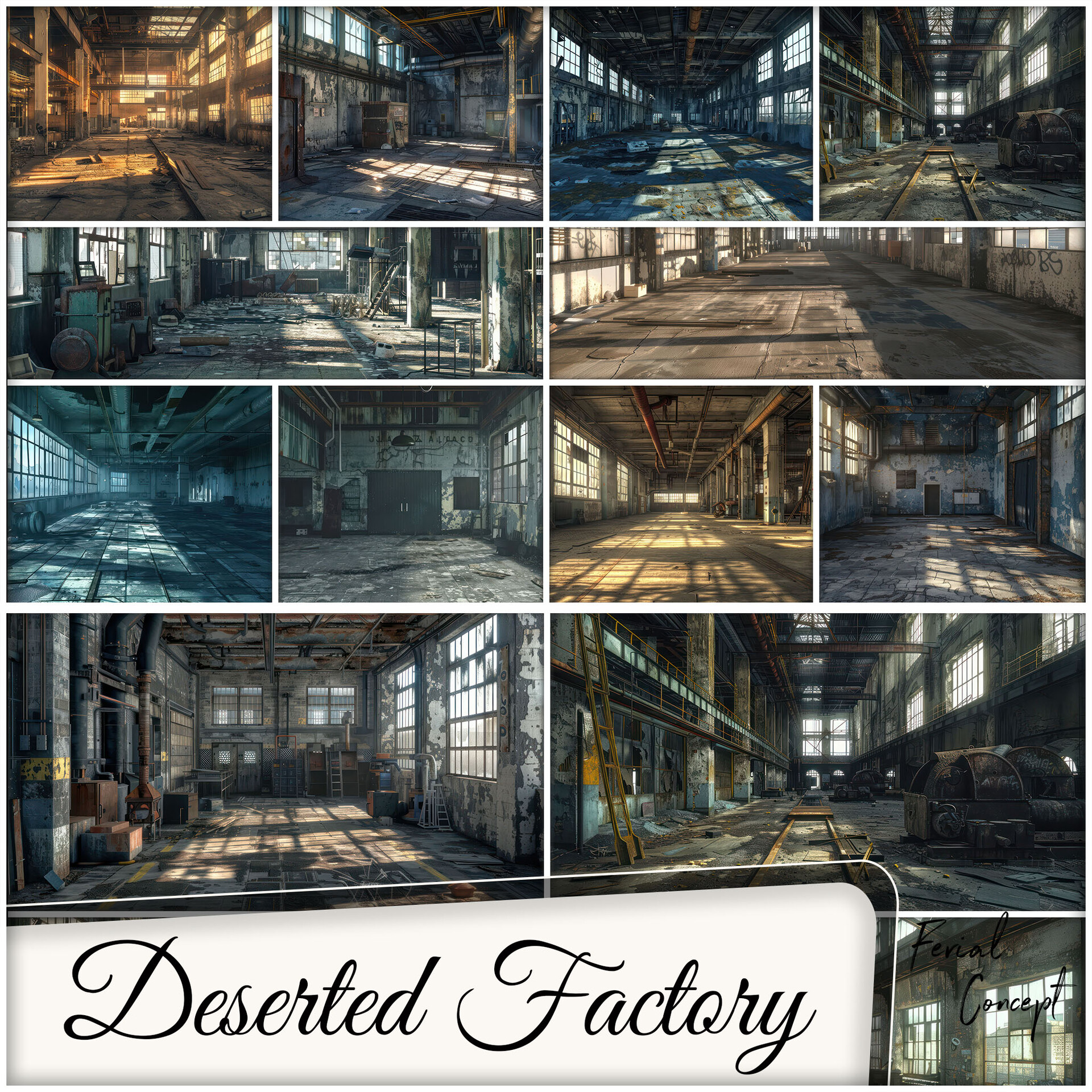 Ferial Concept - 🔹210 Deserted Factory - Environment Concept Reference ...