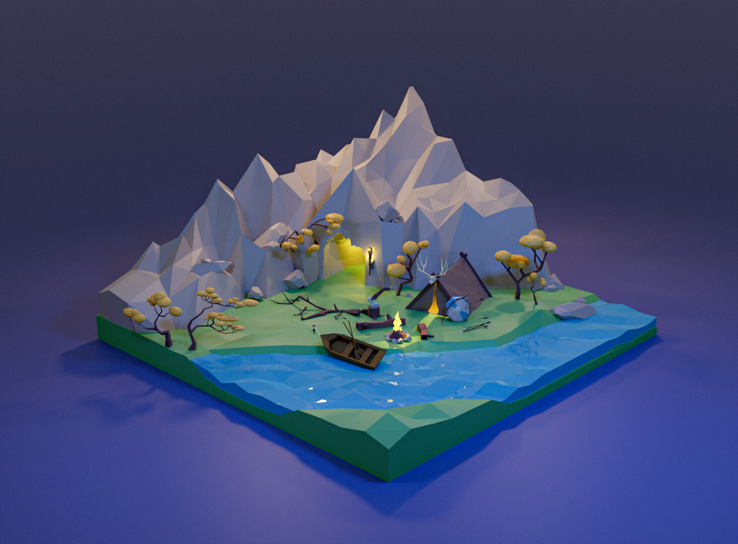 ArtStation - Diorama "Story in forest"