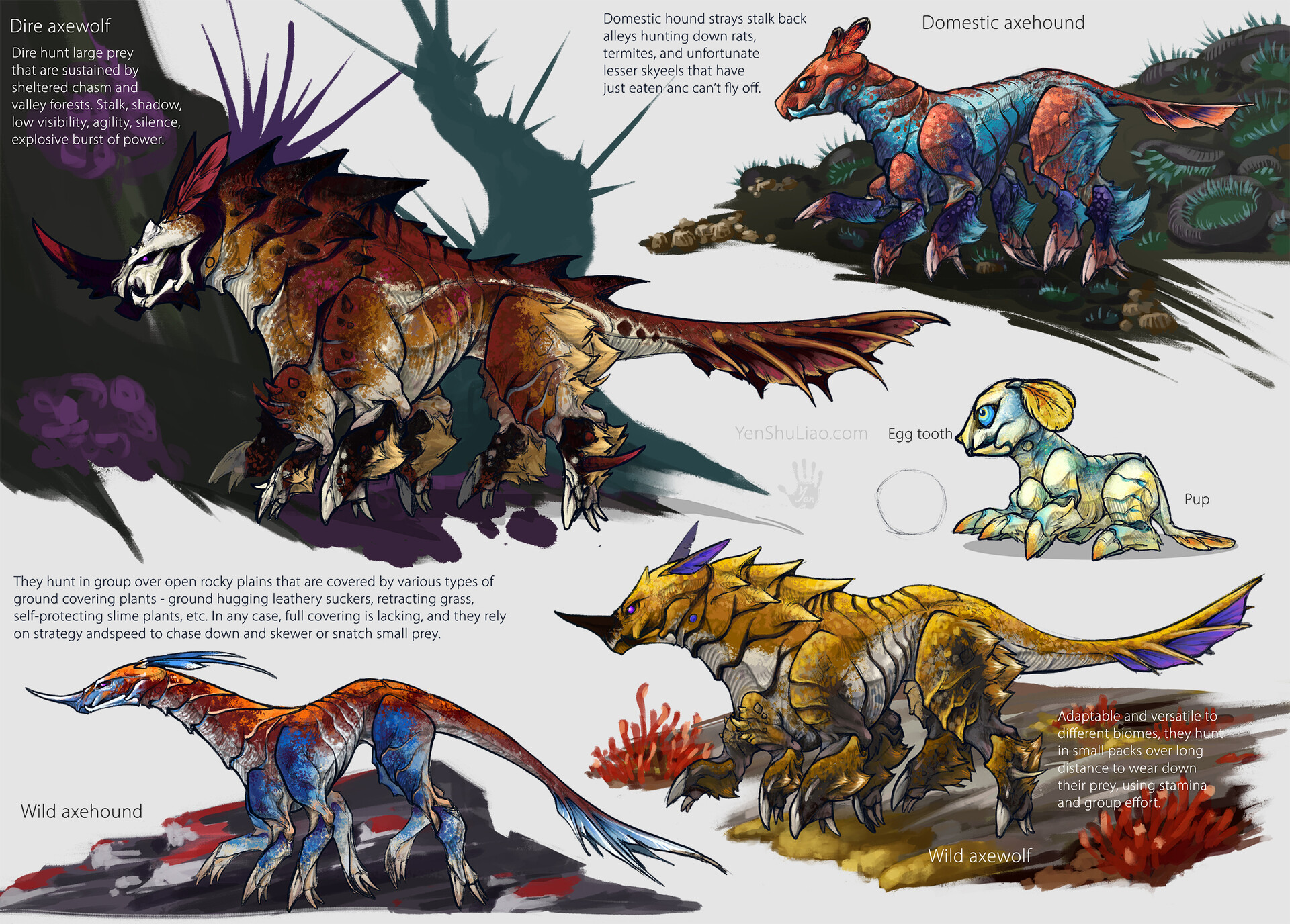 Art of Yen - Axehound - wild ancestors