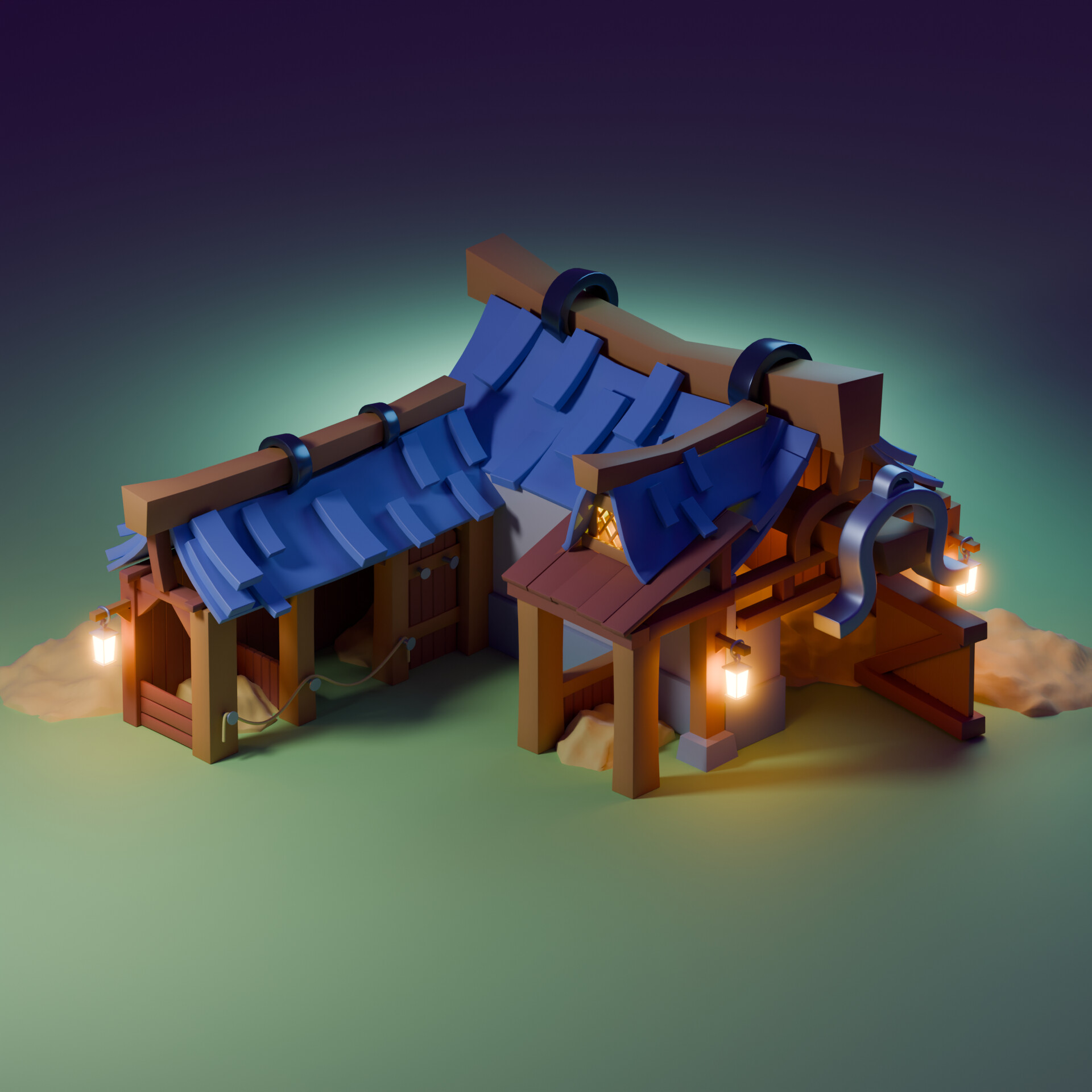ArtStation - Stylized Horse Stall