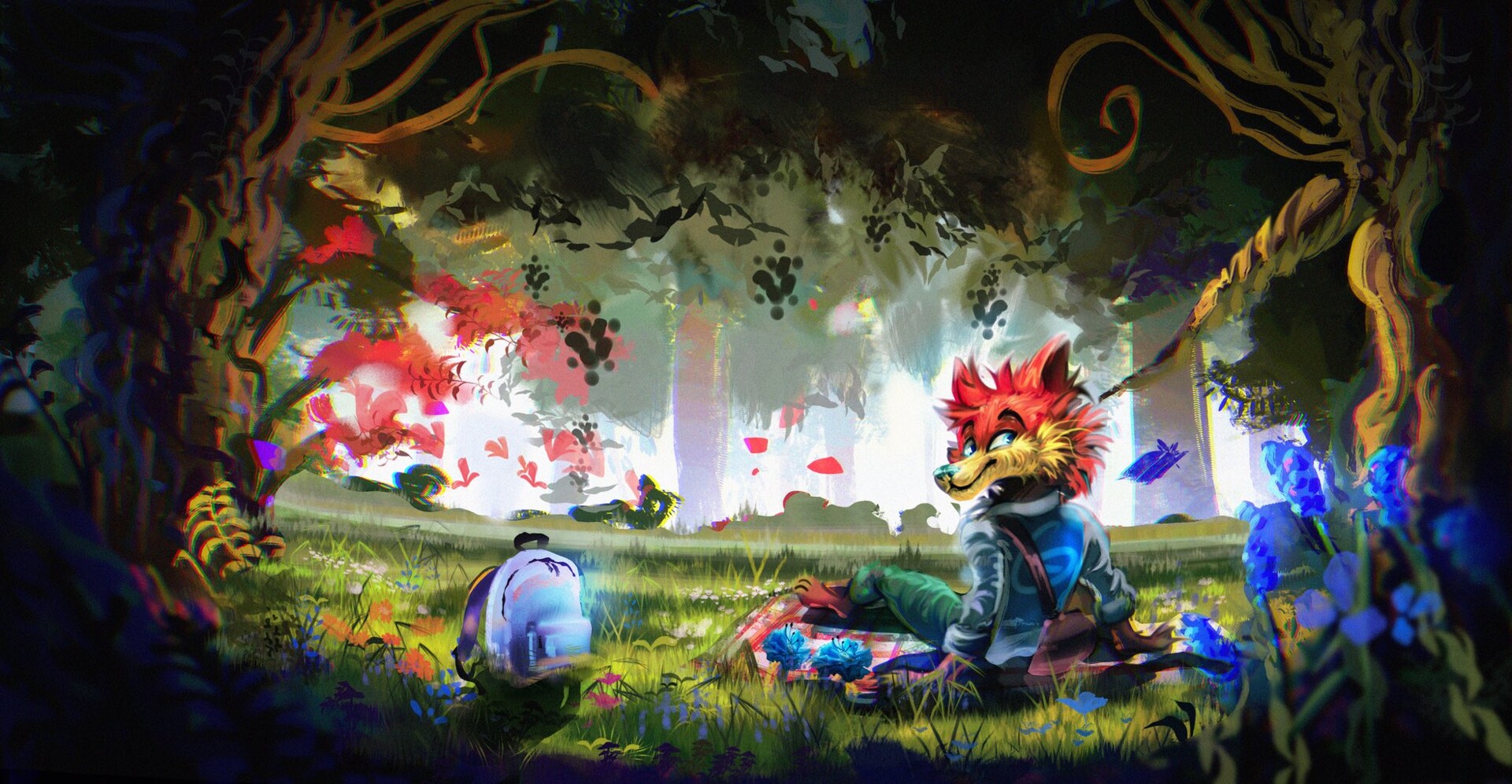 ArtStation - Rengo in the forest (WIP)