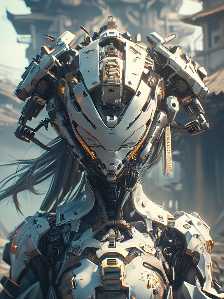 ArtStation - Futuristic cyborgs in the ruins of an ancient temple