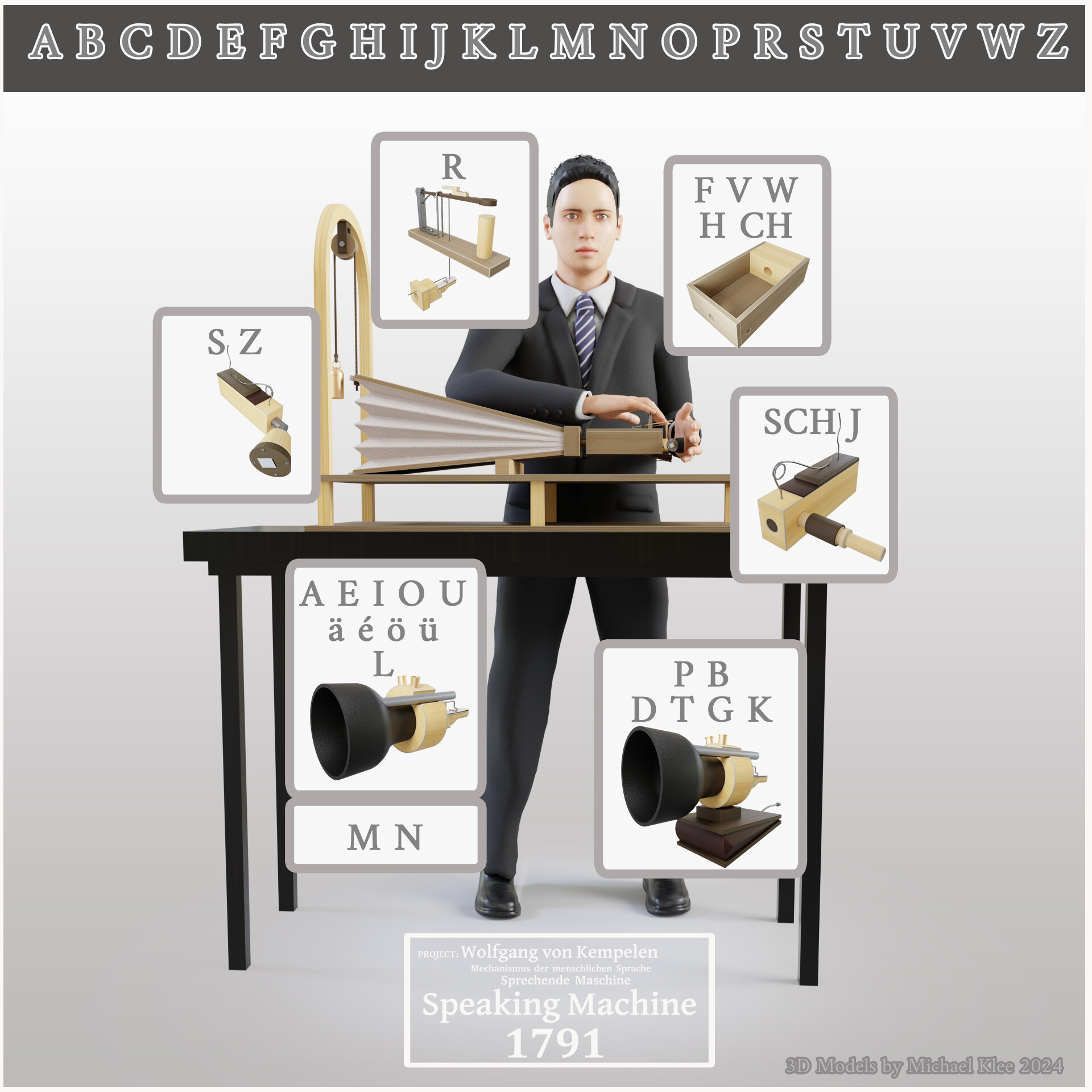 Michael Klee - Speaking Machine - 会说话的机器 - 토킹 머신 - How to speak ABC