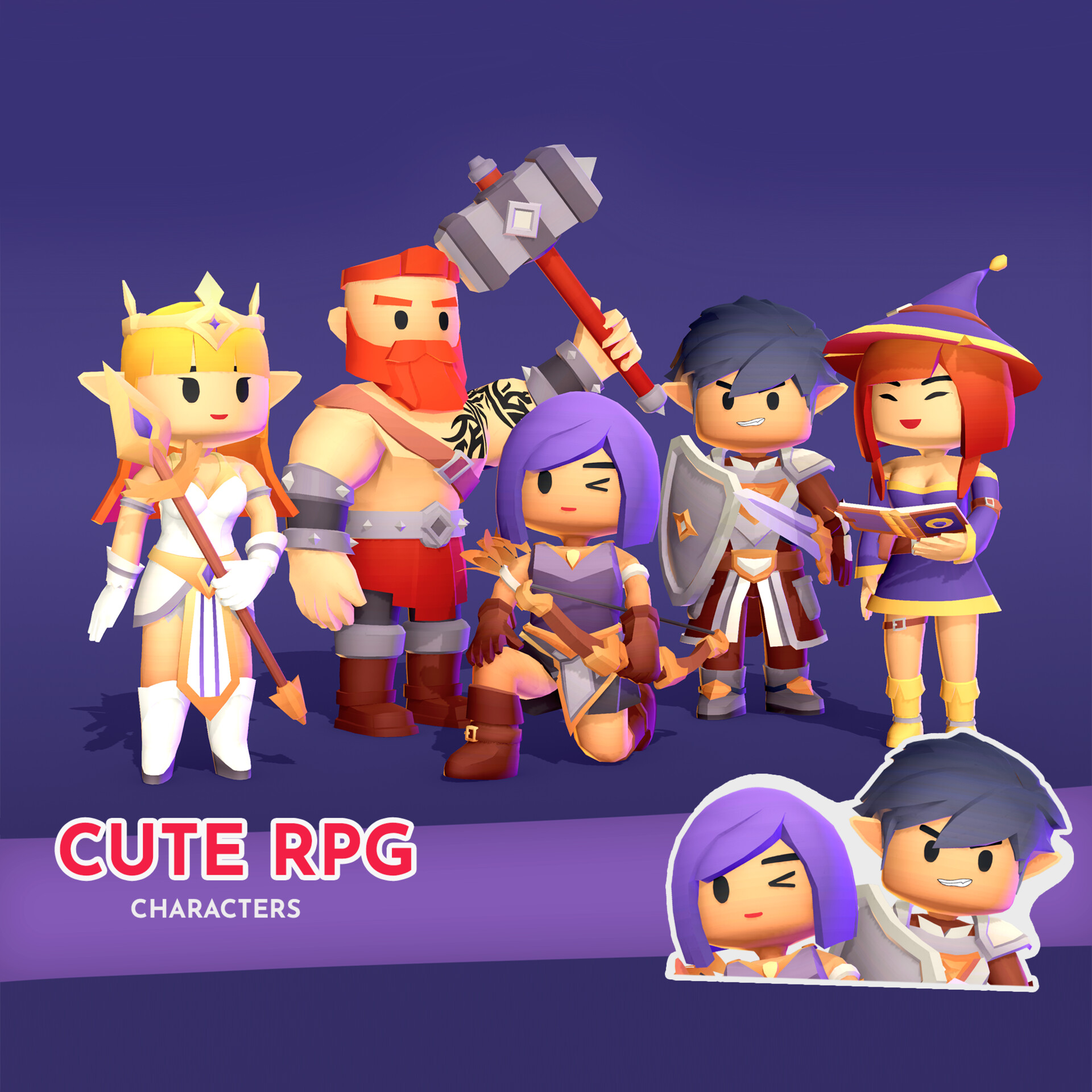 ArtStation - Cute RPG Characters Asset