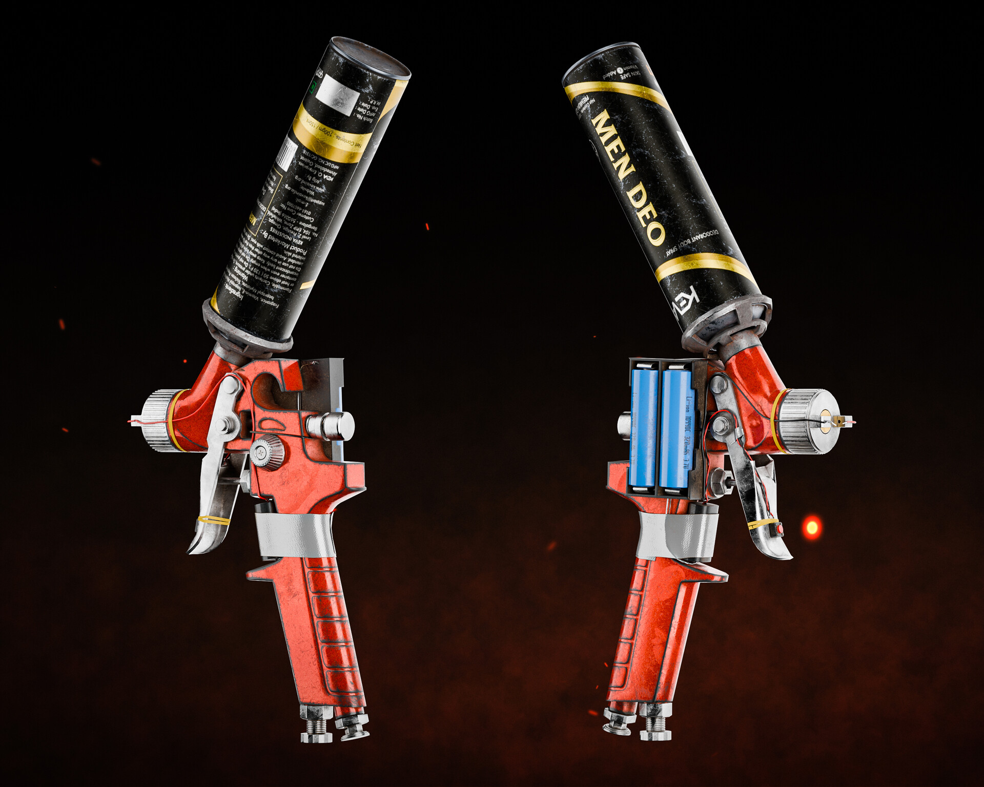 ArtStation - Post Apocalypse Custom Flamethrower