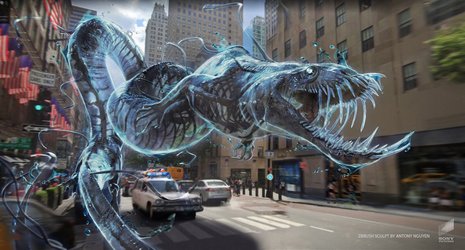 ArtStation - Ghostbusters: Frozen Empire - The Sewer Dragon