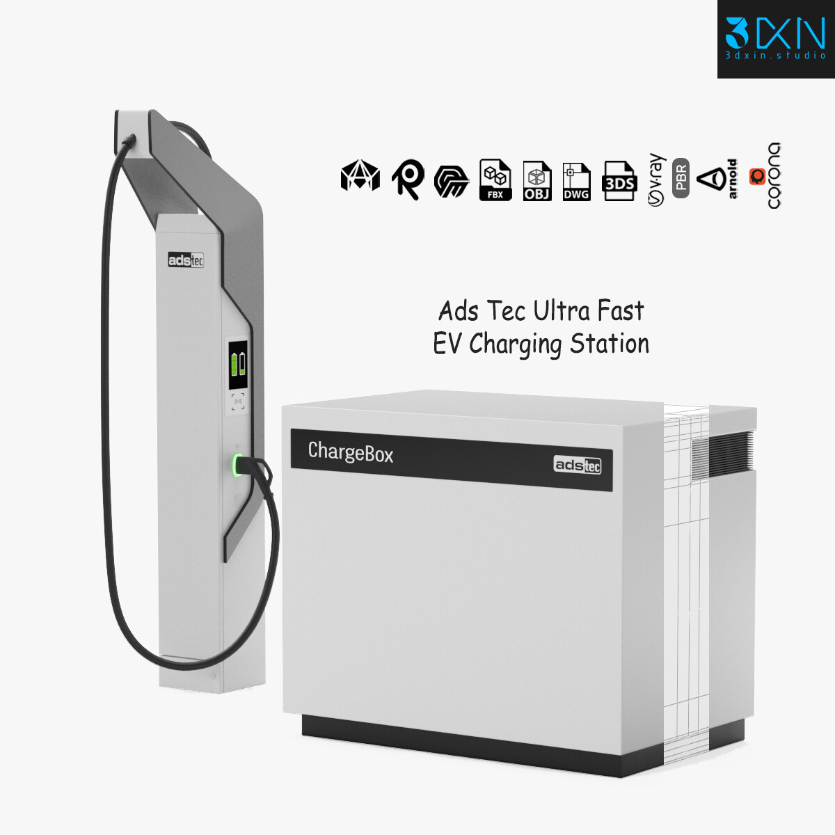 ArtStation - Ads Tec Ultra Fast EV Charging Station | 3D Model