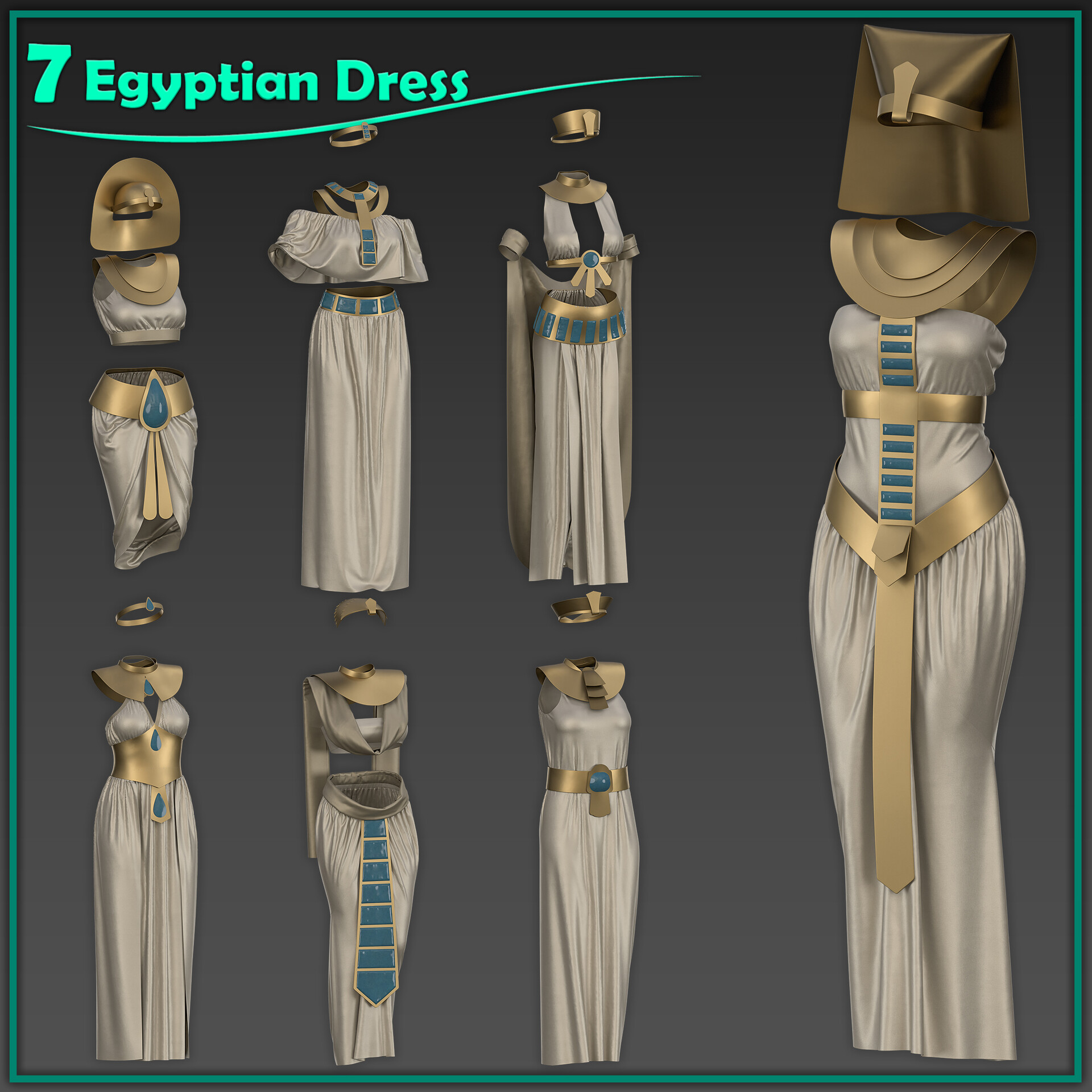 ArtStation - 7 Egyptian dress