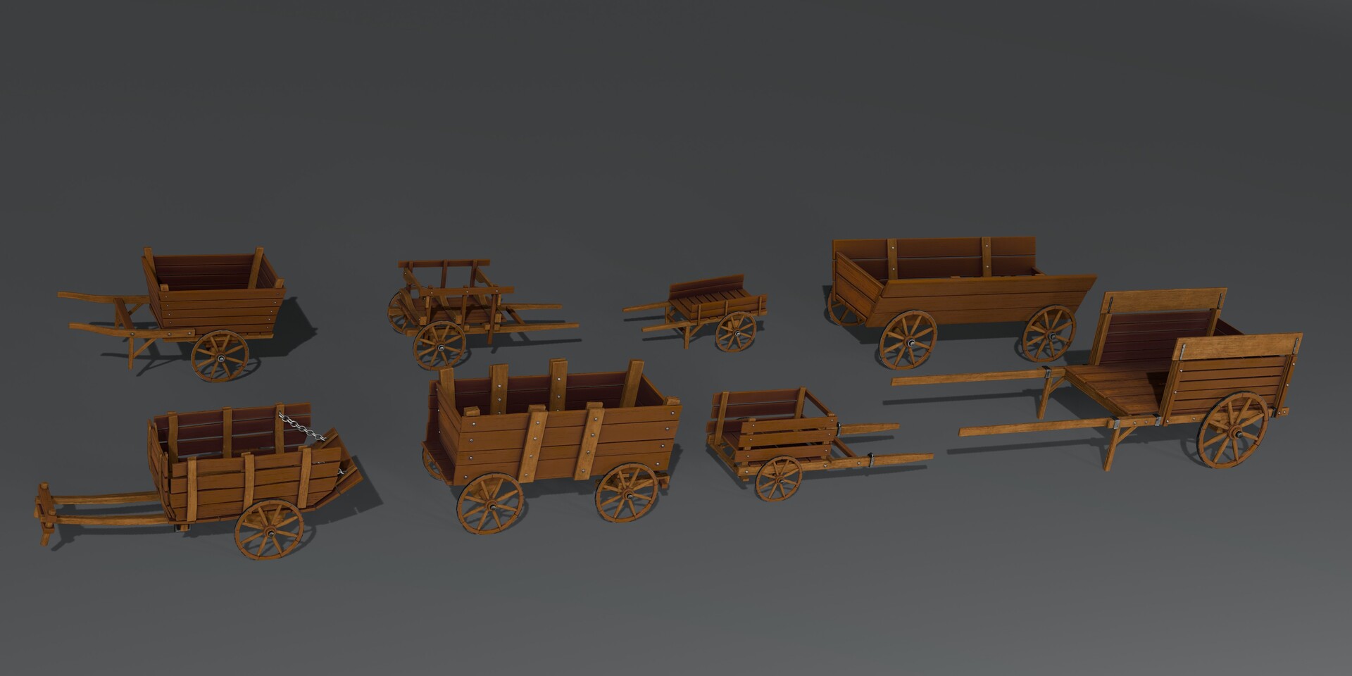 ArtStation - Wooden Stylized Carts