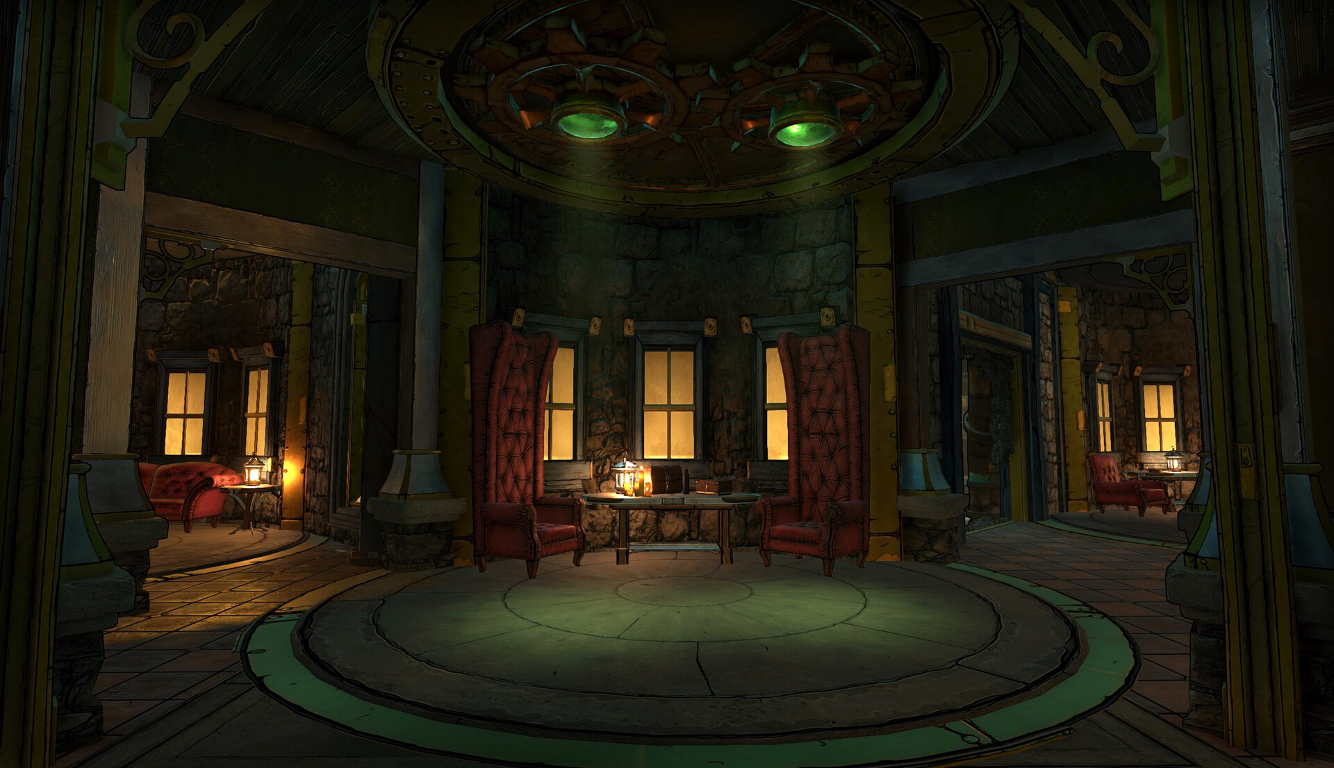 Art of Matthew Wood - Tiny Tina Level Art - Cog Work Plaza Battle Map ...