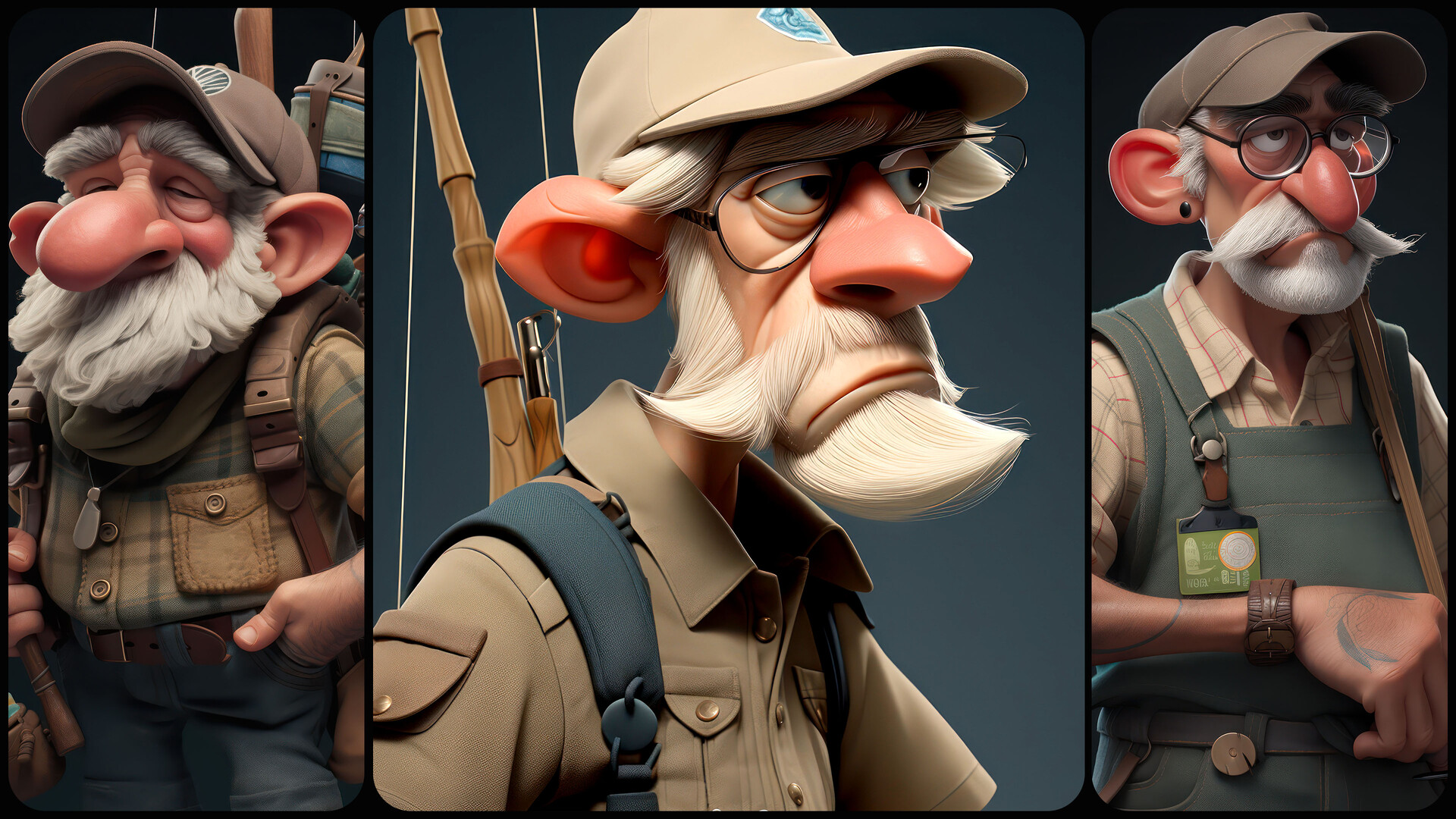 Ferial Studio - 🔹240 Fisherman - Stylized Character Reference Image ...