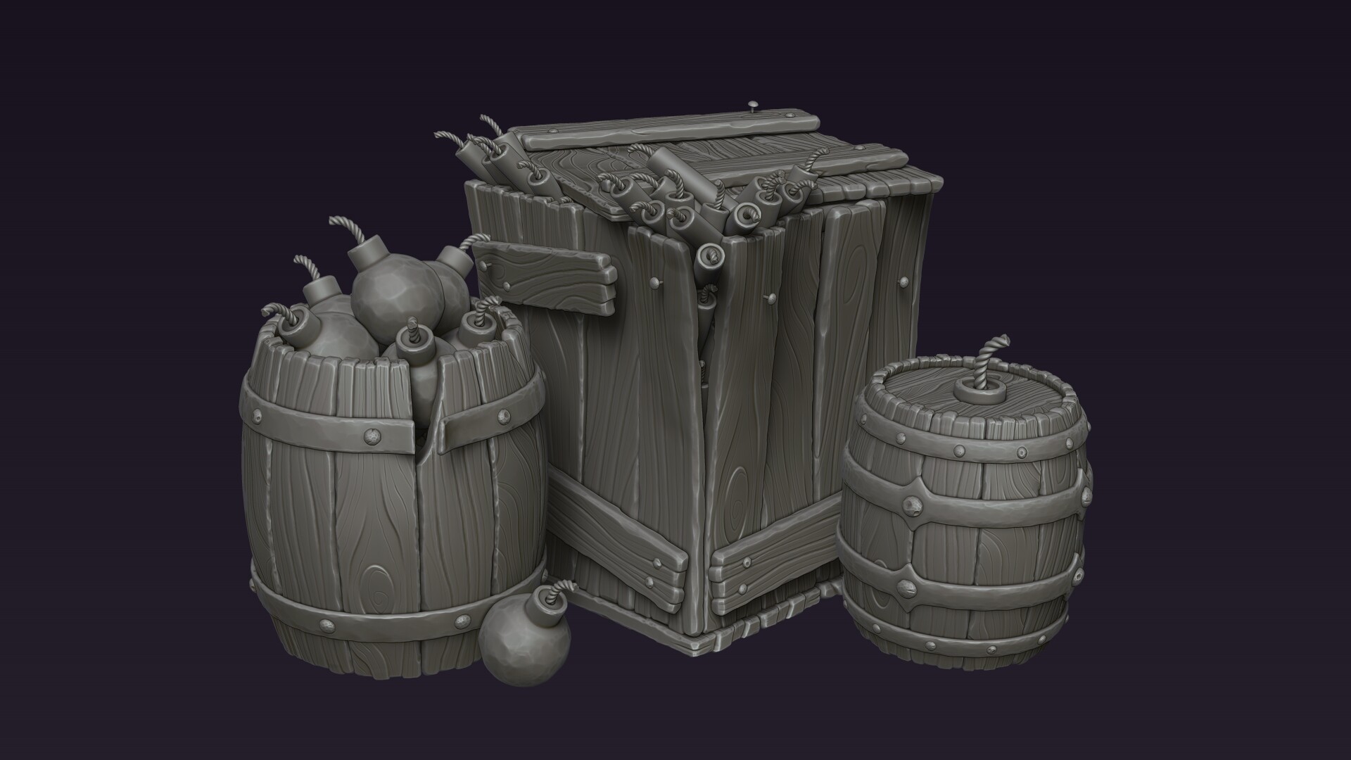 ArtStation - Stylized Explosive Props