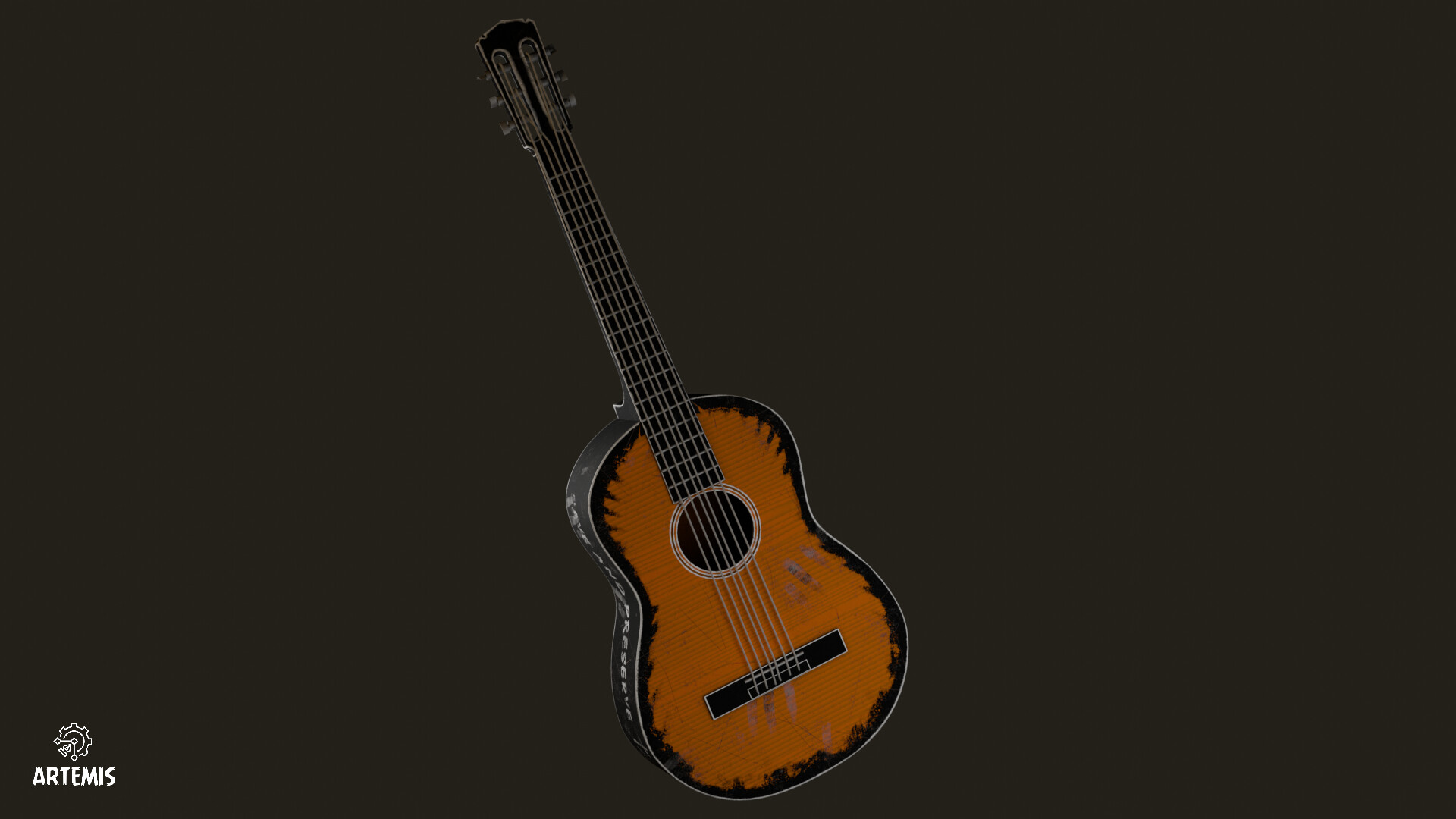 ArtStation - Old Post apocalyptic Guitar