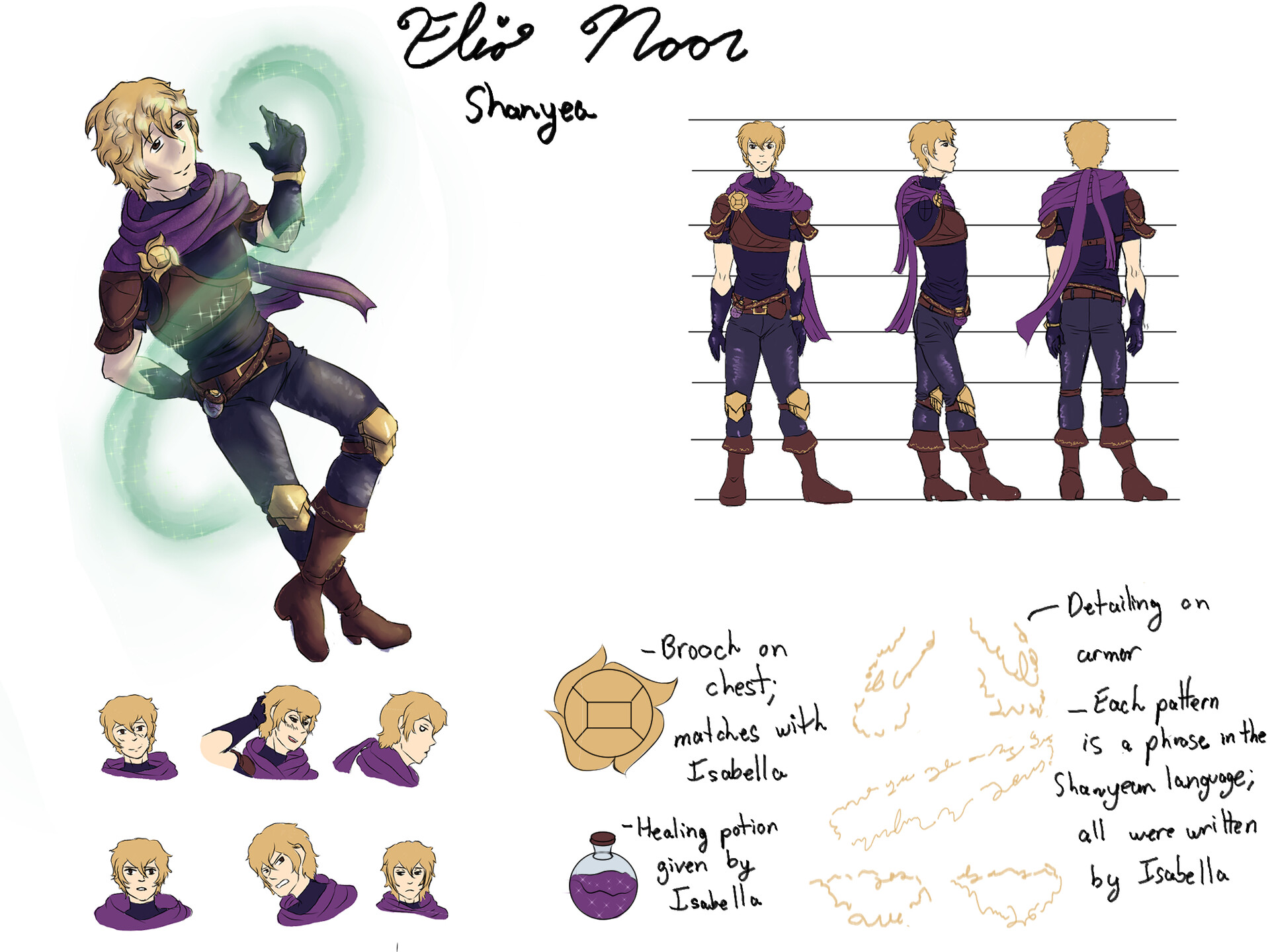 ArtStation - Elio Noor Character Sheet