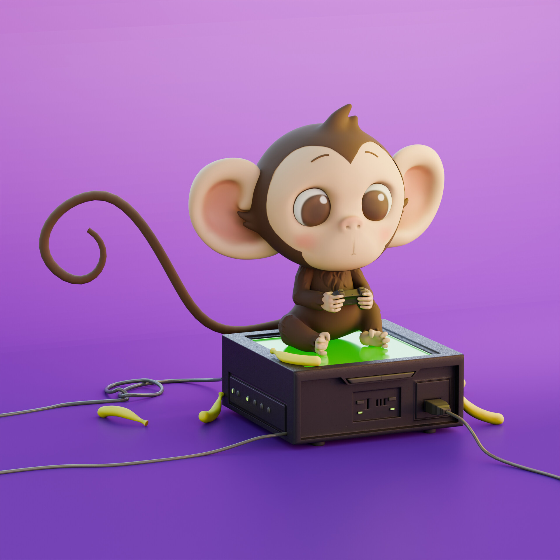 ArtStation - Cartoon Monkey