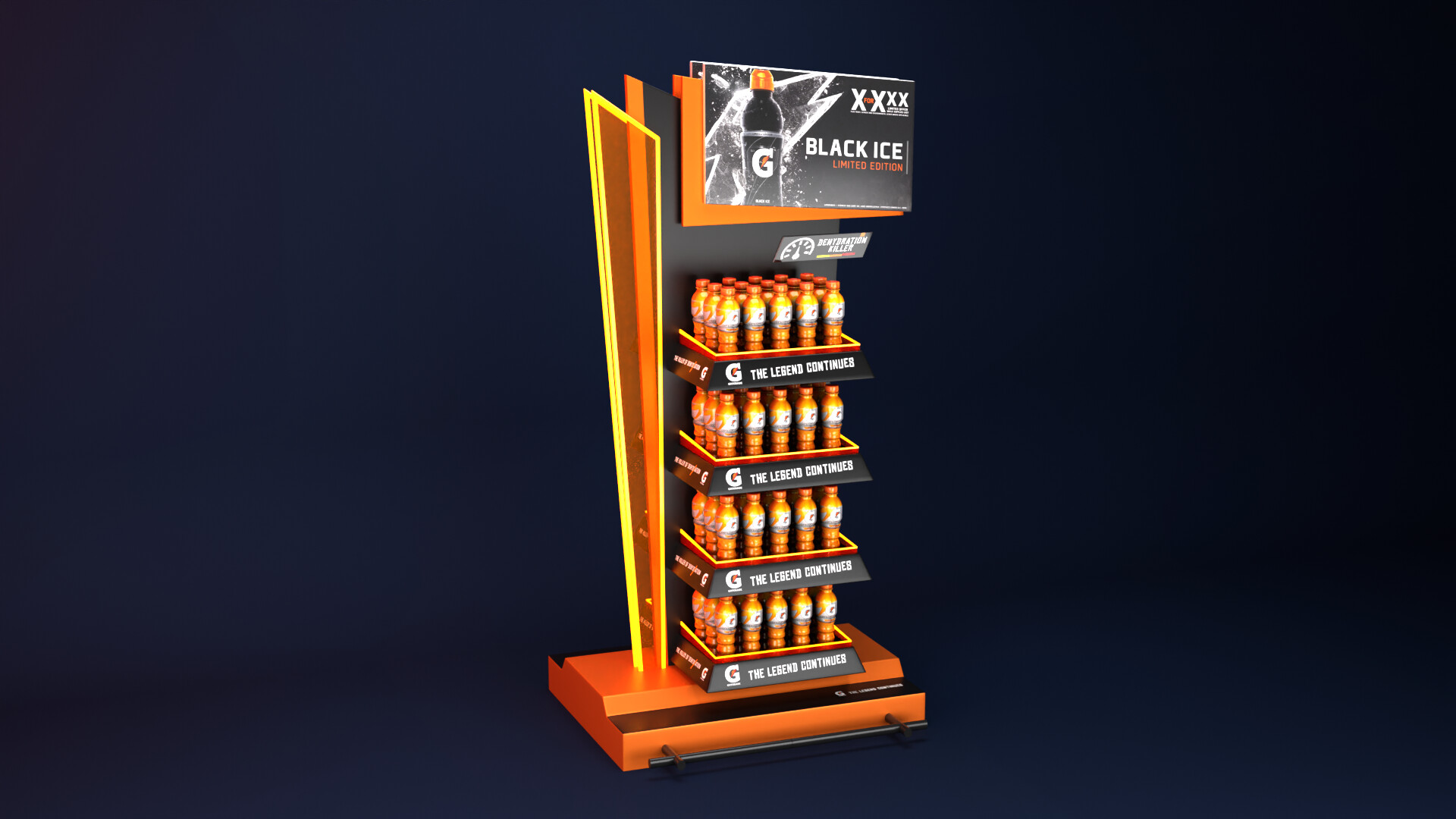 ArtStation - 3D Gatorade Point of sale showcase stand Model design