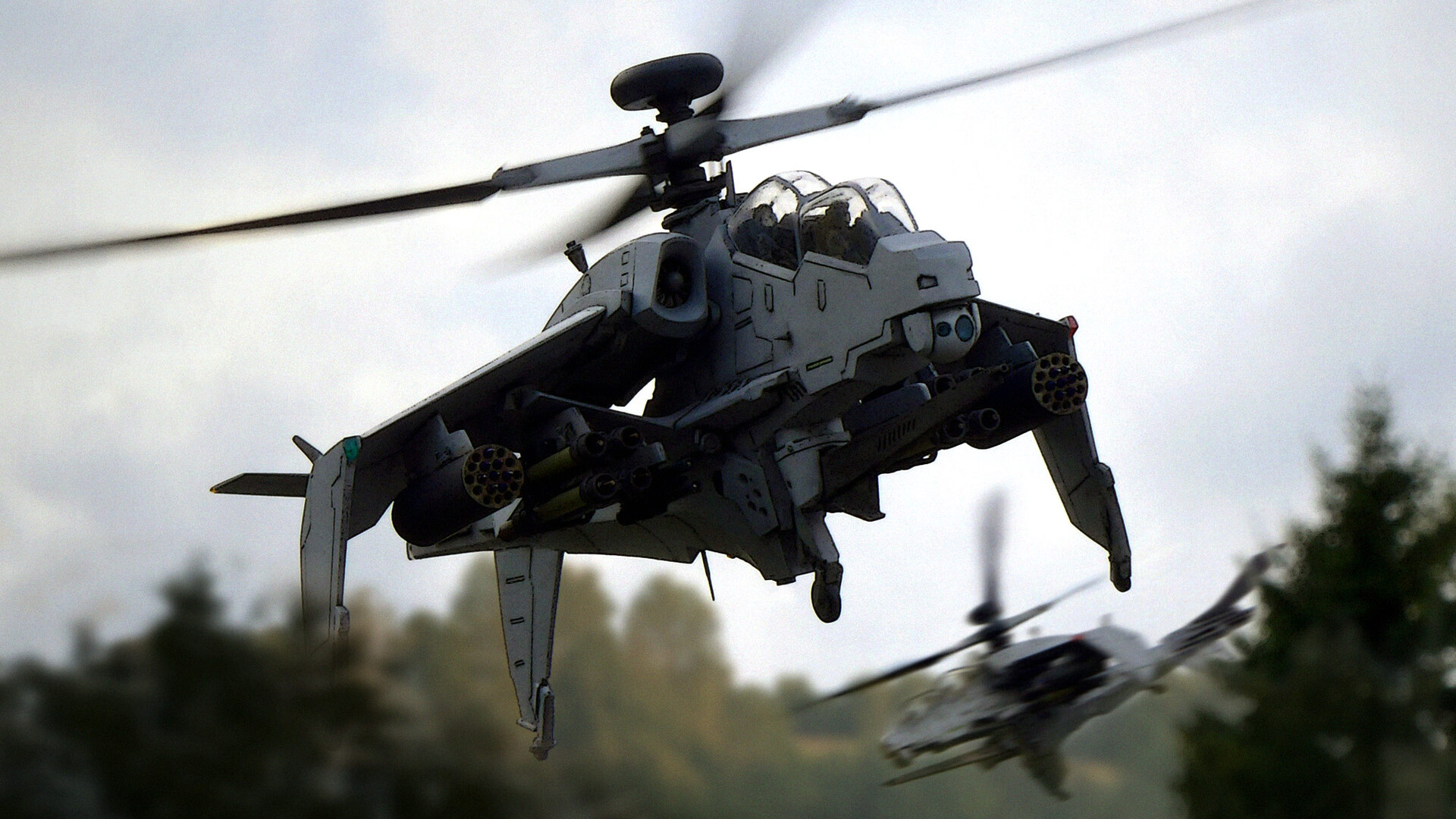 attack helicopter wallpaper 4k