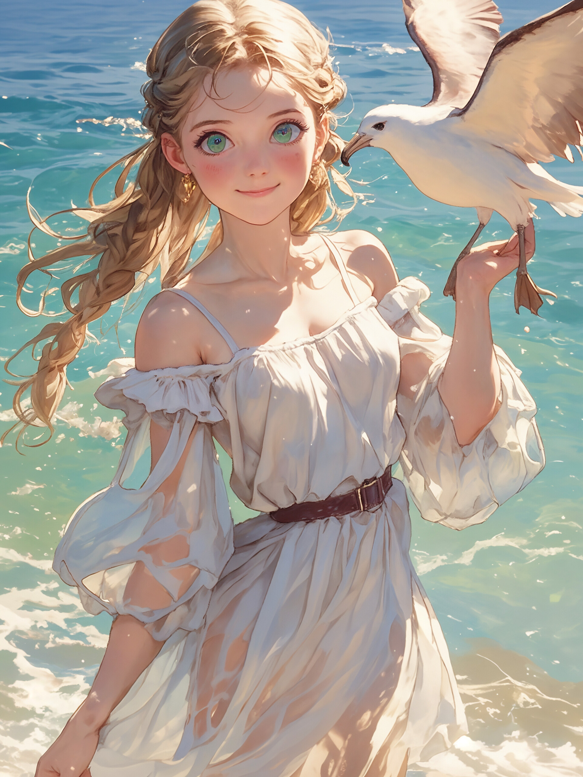 ArtStation - Elena frolicked by the shore