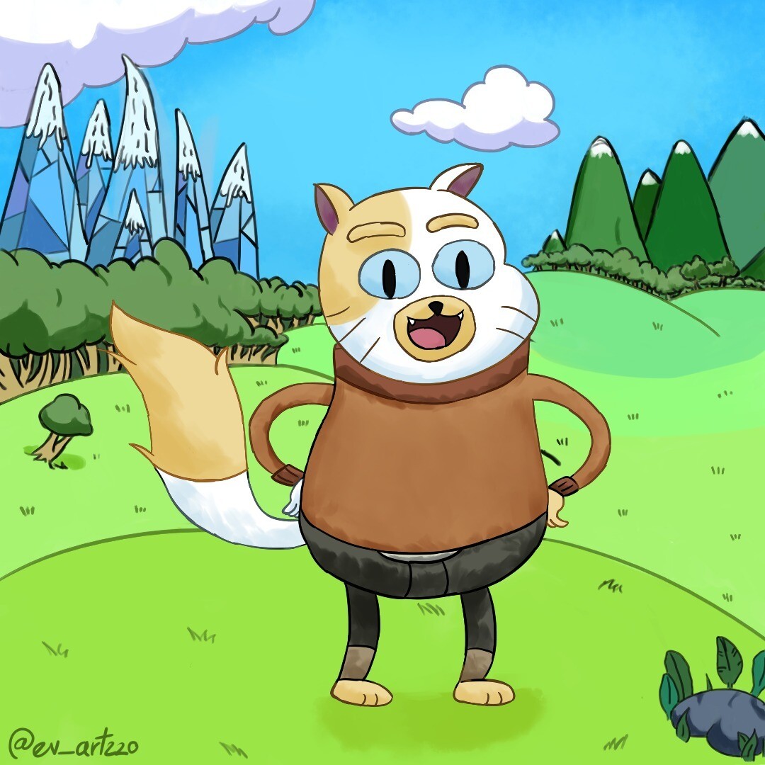 ArtStation - Character fusion (Gumball and Cake) for the Cartoober 2023