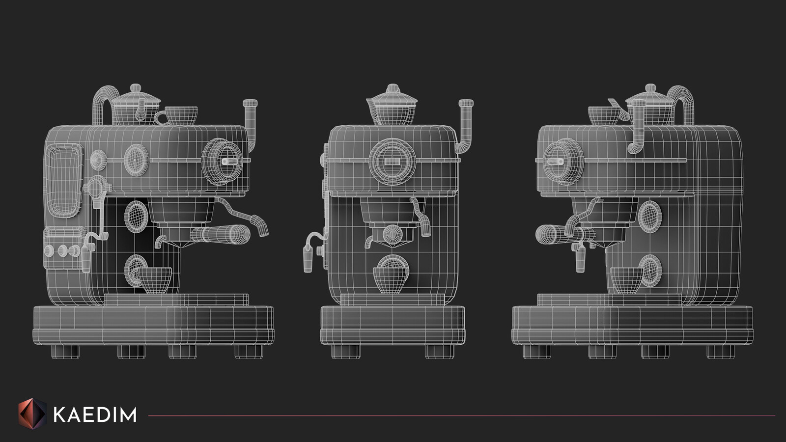 Kaedim - Espresso Machine | 3D Stylised Game Asset |Kaedim