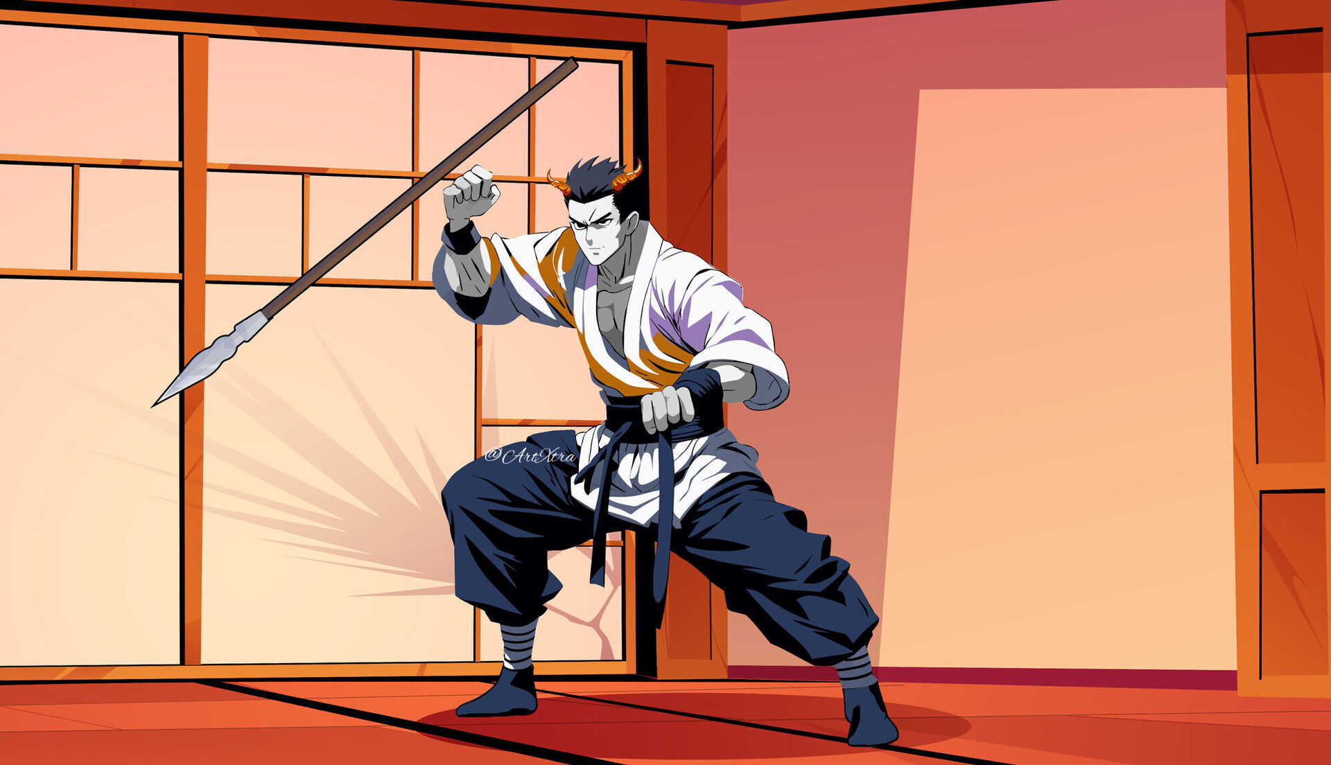 ArtStation - Spear of the Demon Monk