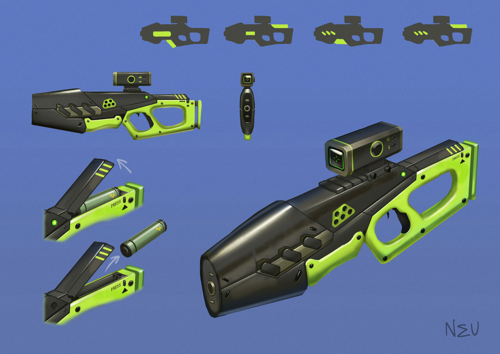 ArtStation - Sci-fi Energy Rifle Concept