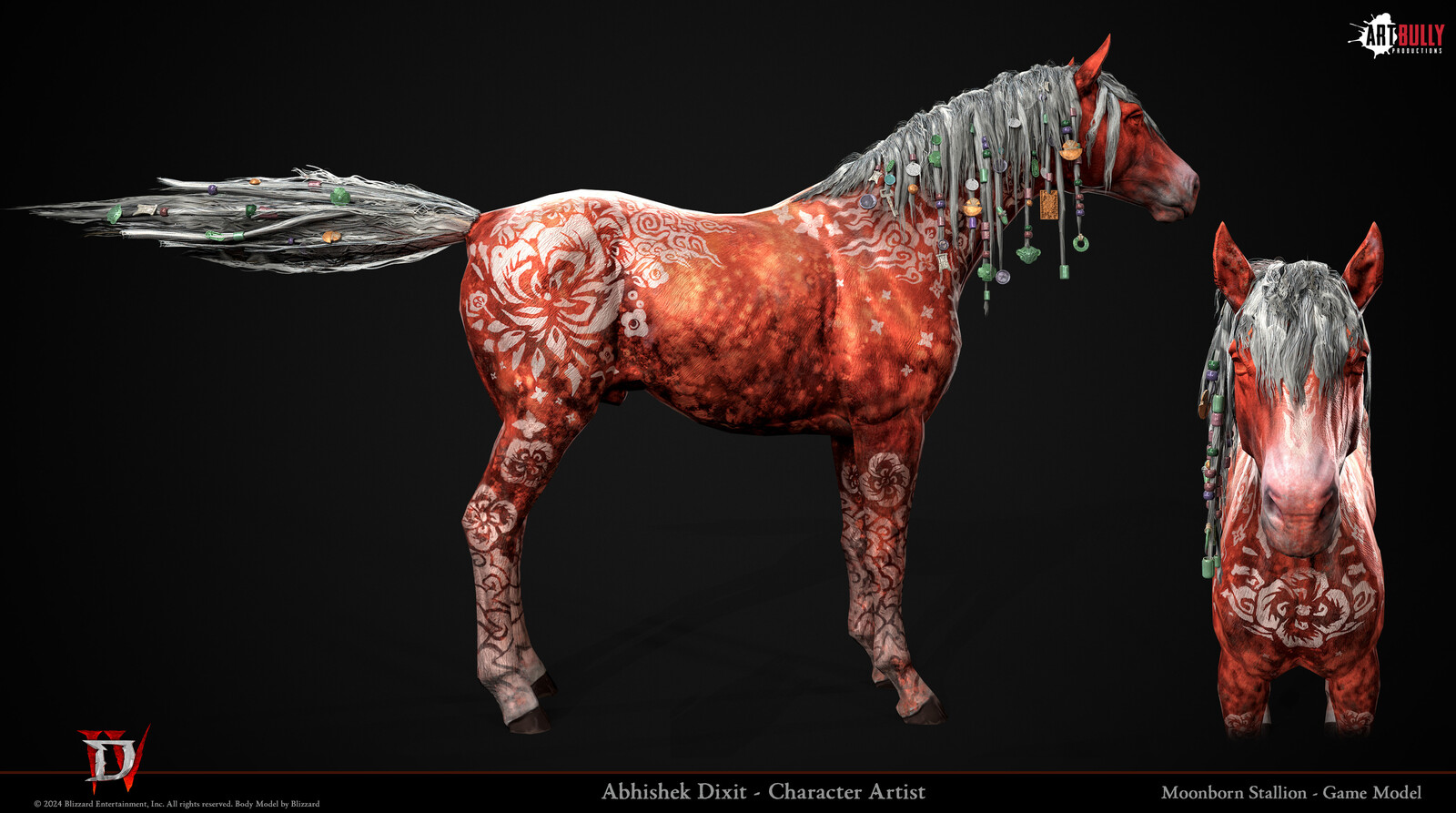 Abhishek Dixit - Diablo IV - Mount Armor - Moonborn Stallion