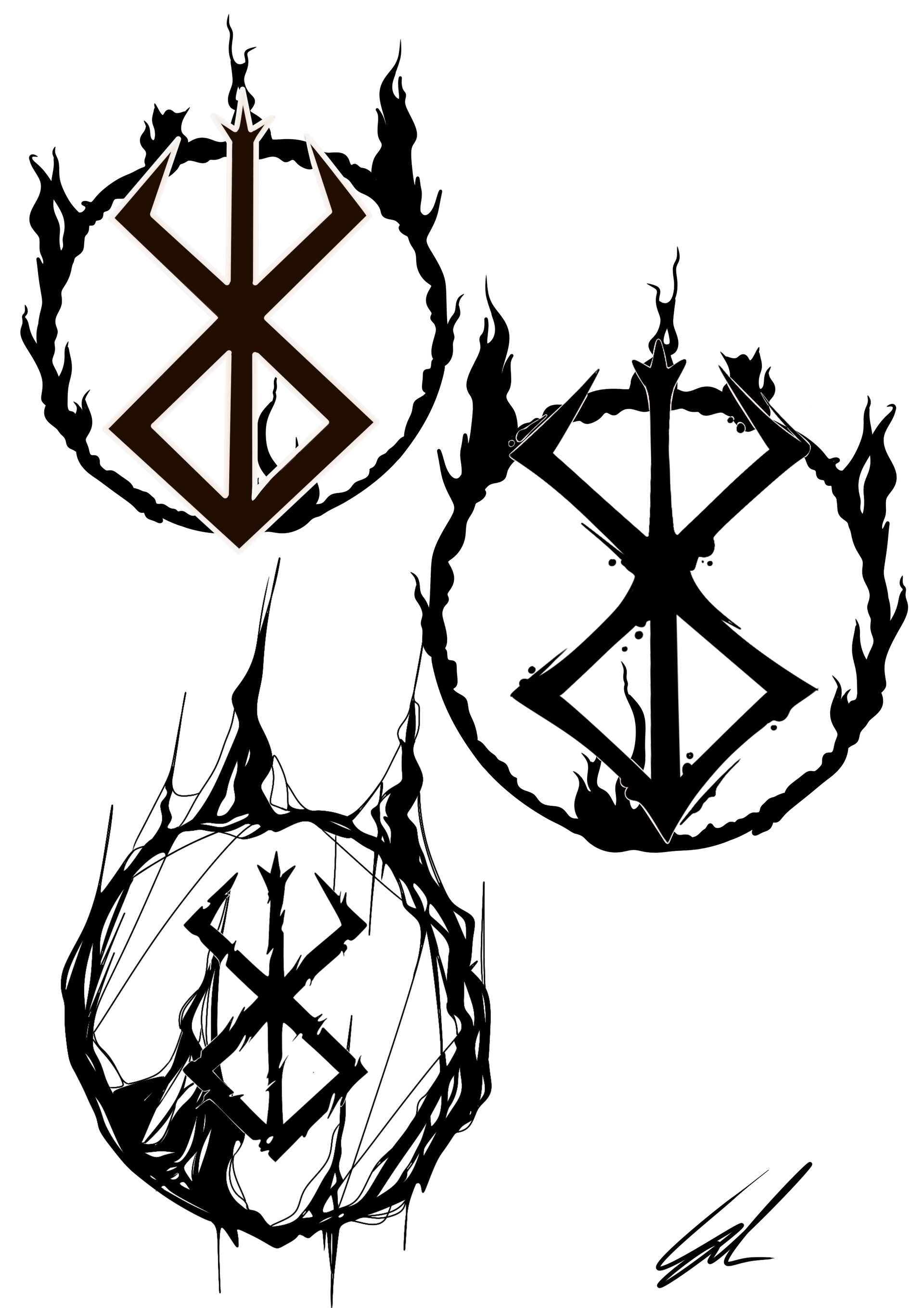 ArtStation - Berserk and Dark souls symbol for tattoo
