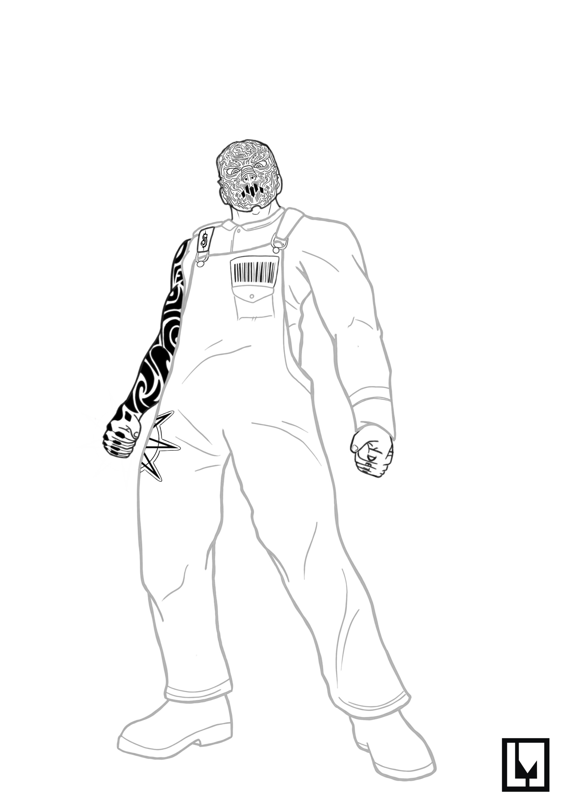 slipknot coloring pages free