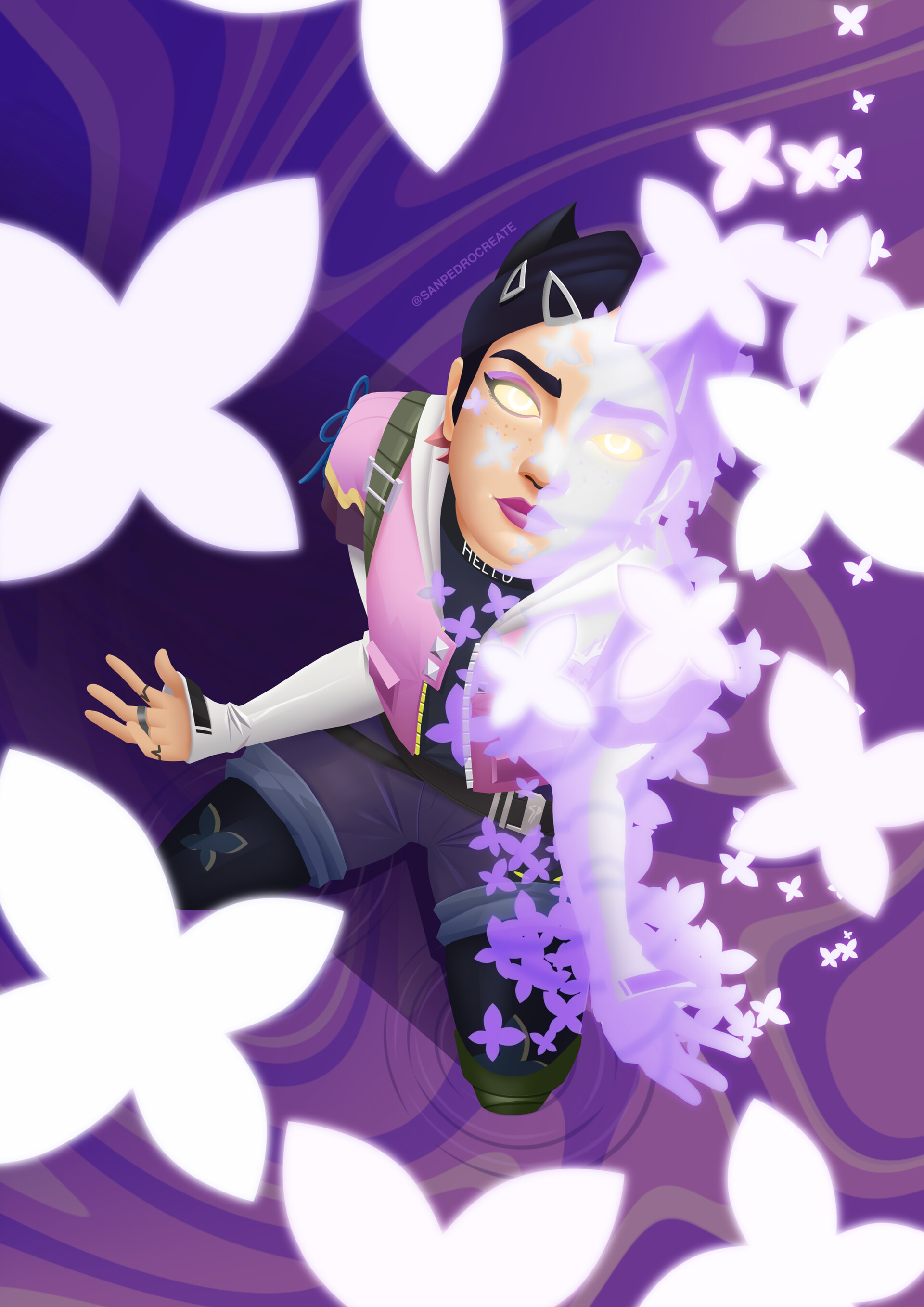 ArtStation - Clove Banner Card (Valorant Fan Art)