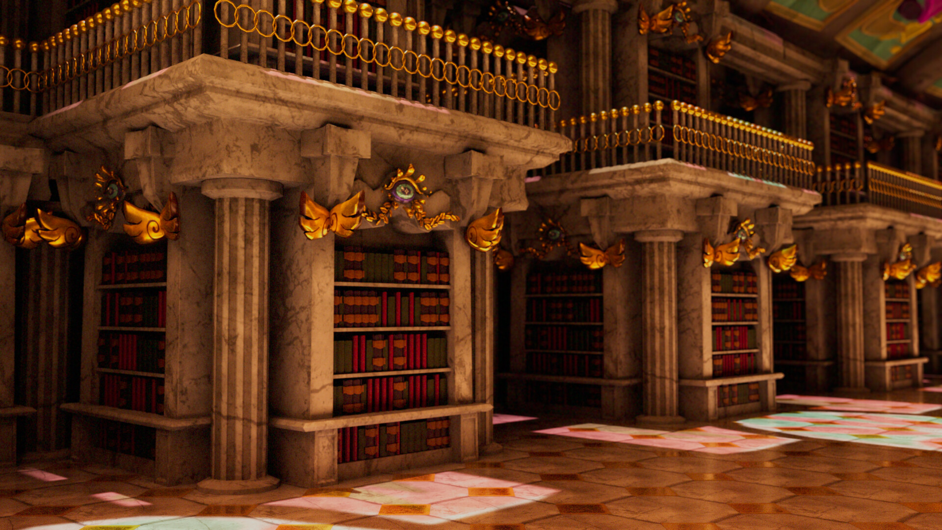 ArtStation - The Library in the Sky - Hall