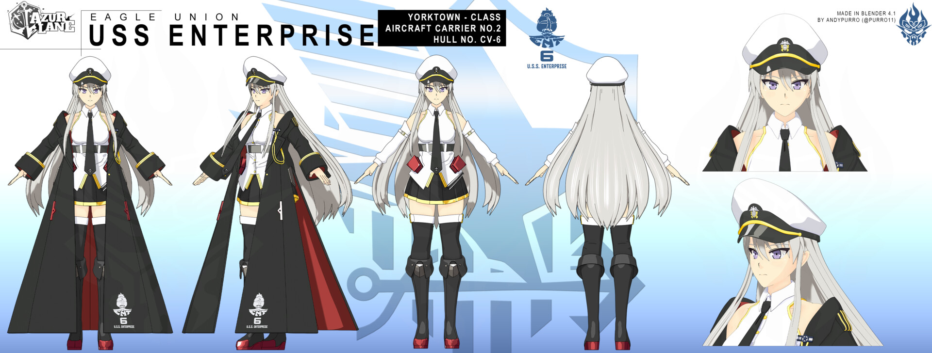 Andrew Au - Azur Lane - U.S.S Enterprise [Blender]