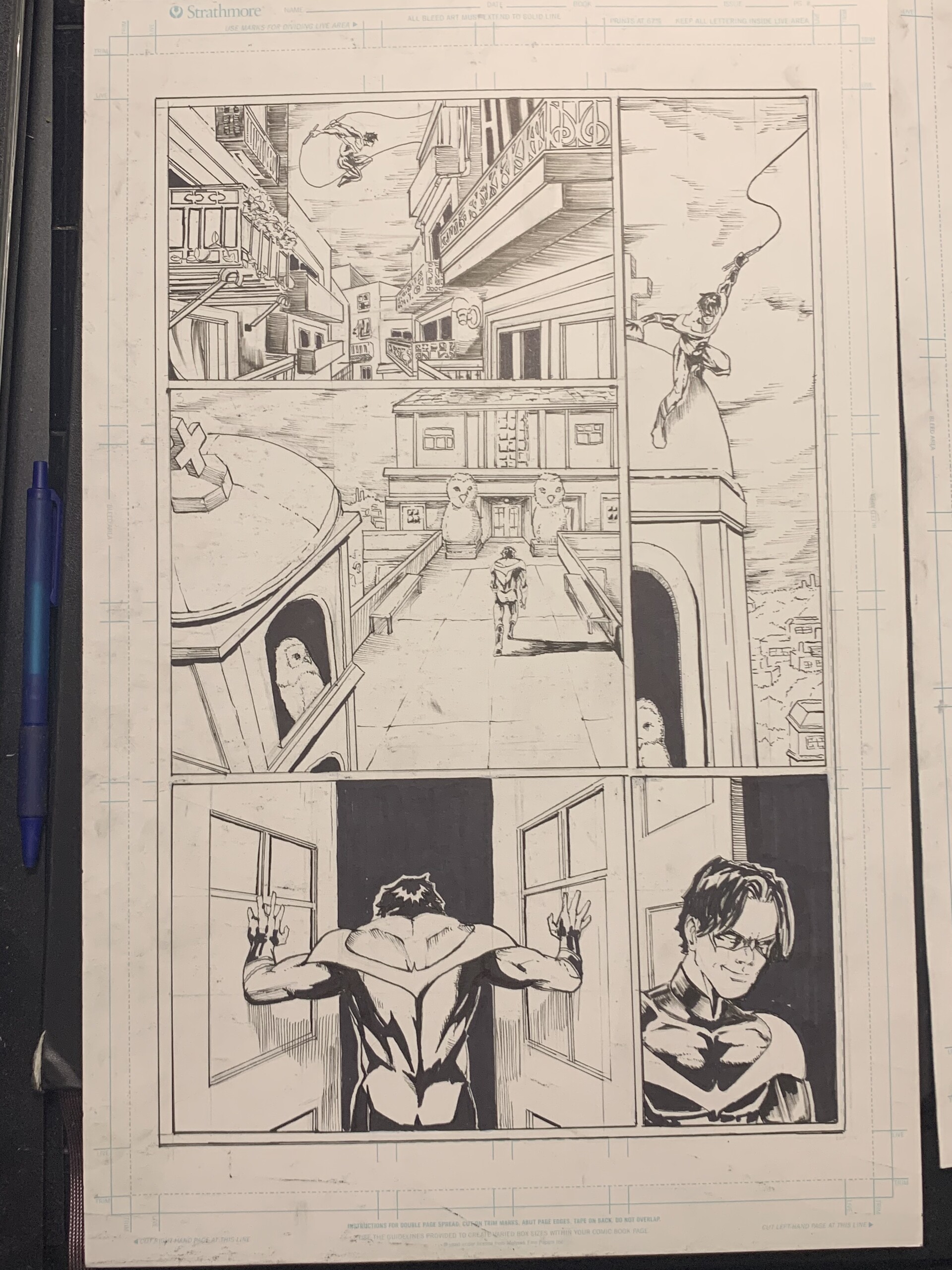 ArtStation - Nightwing Tim Seeley Sample inks