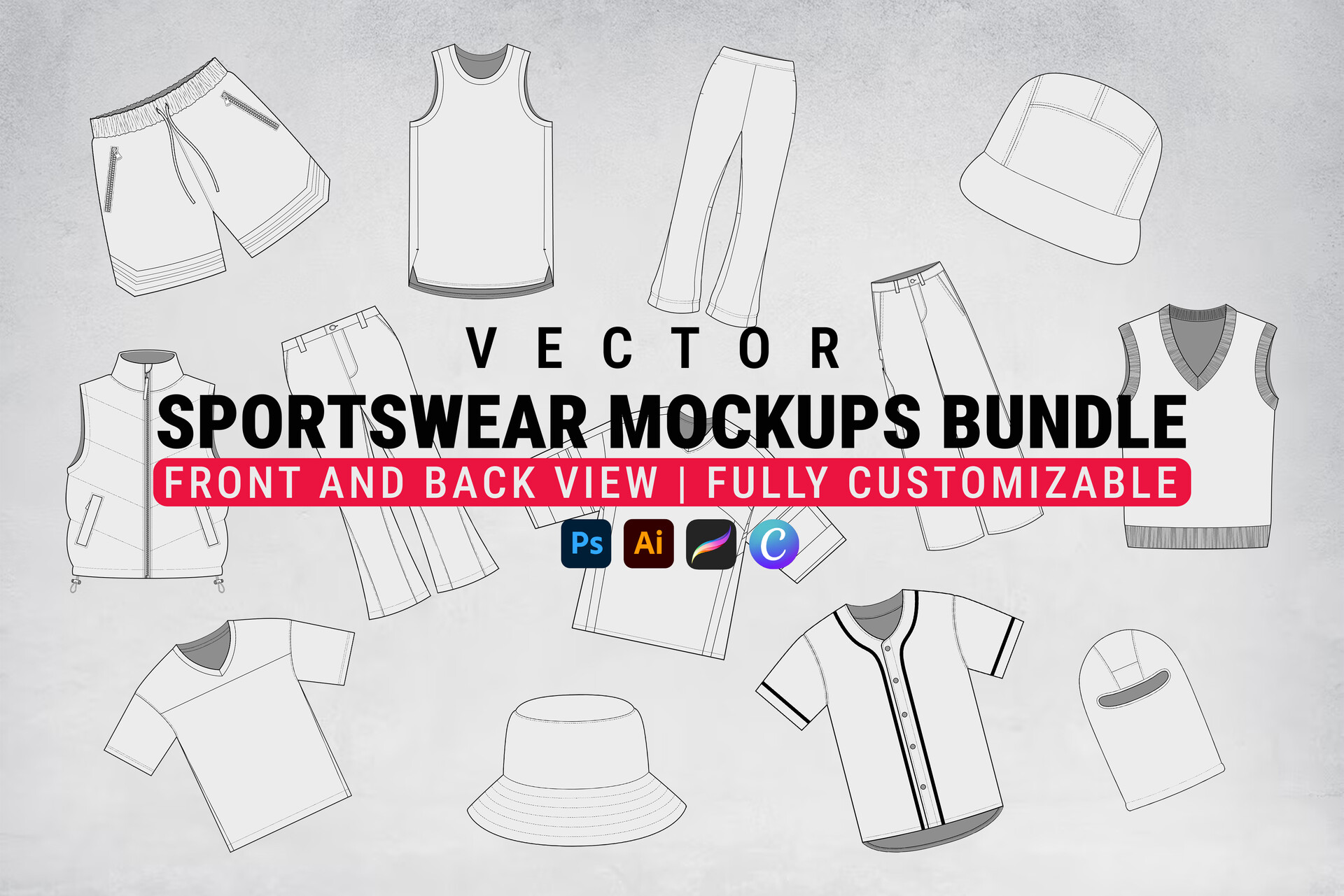 ArtStation - Vector Sportswear Mockups Bundle