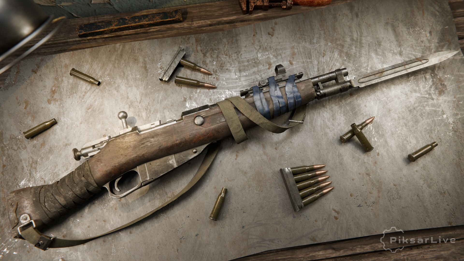 ArtStation - Post-Apocalyptic Mosin Rifle | game ready 3D model