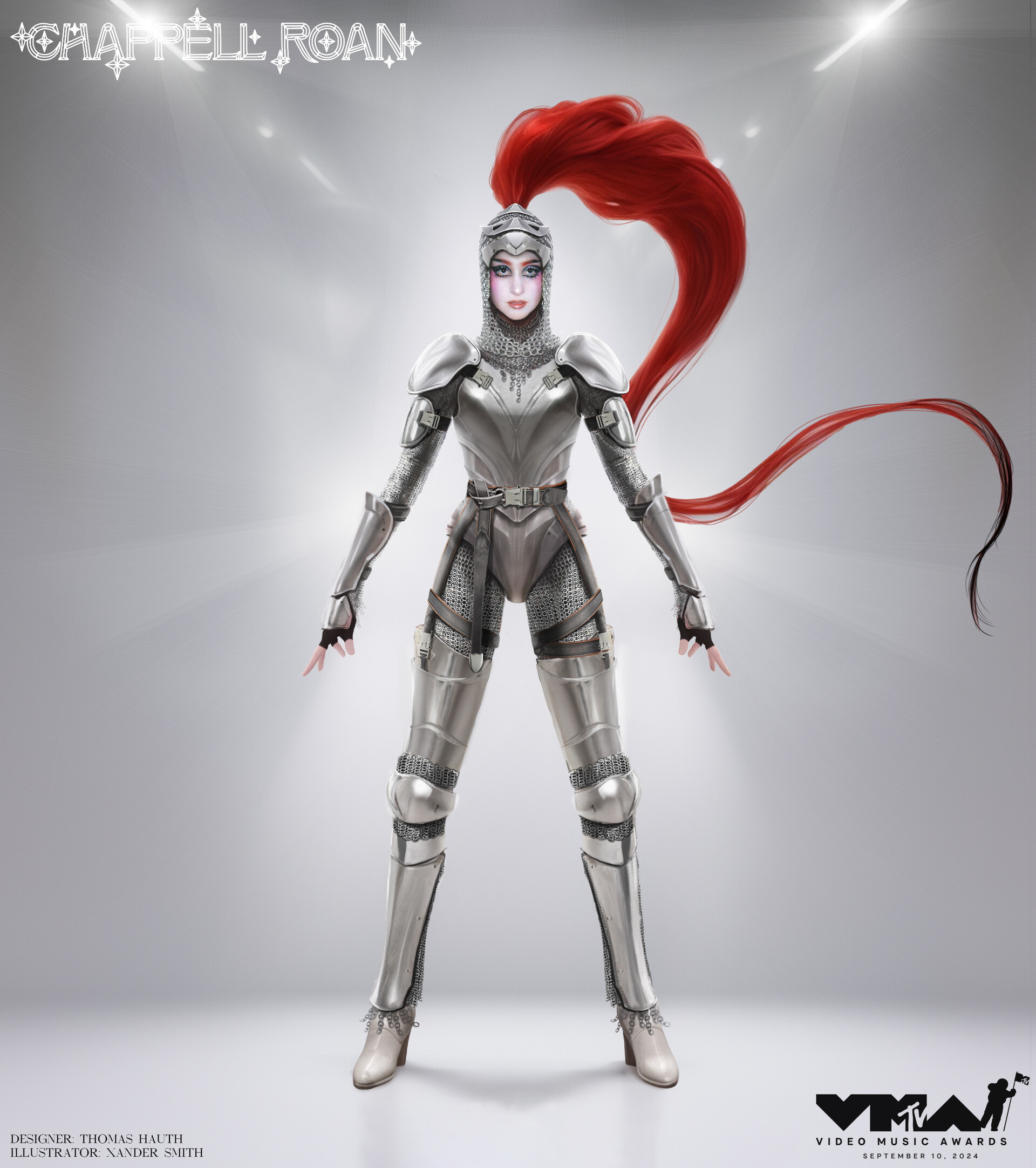 Xander Smith - Chappel Roan Costume Illustrations for the VMAs