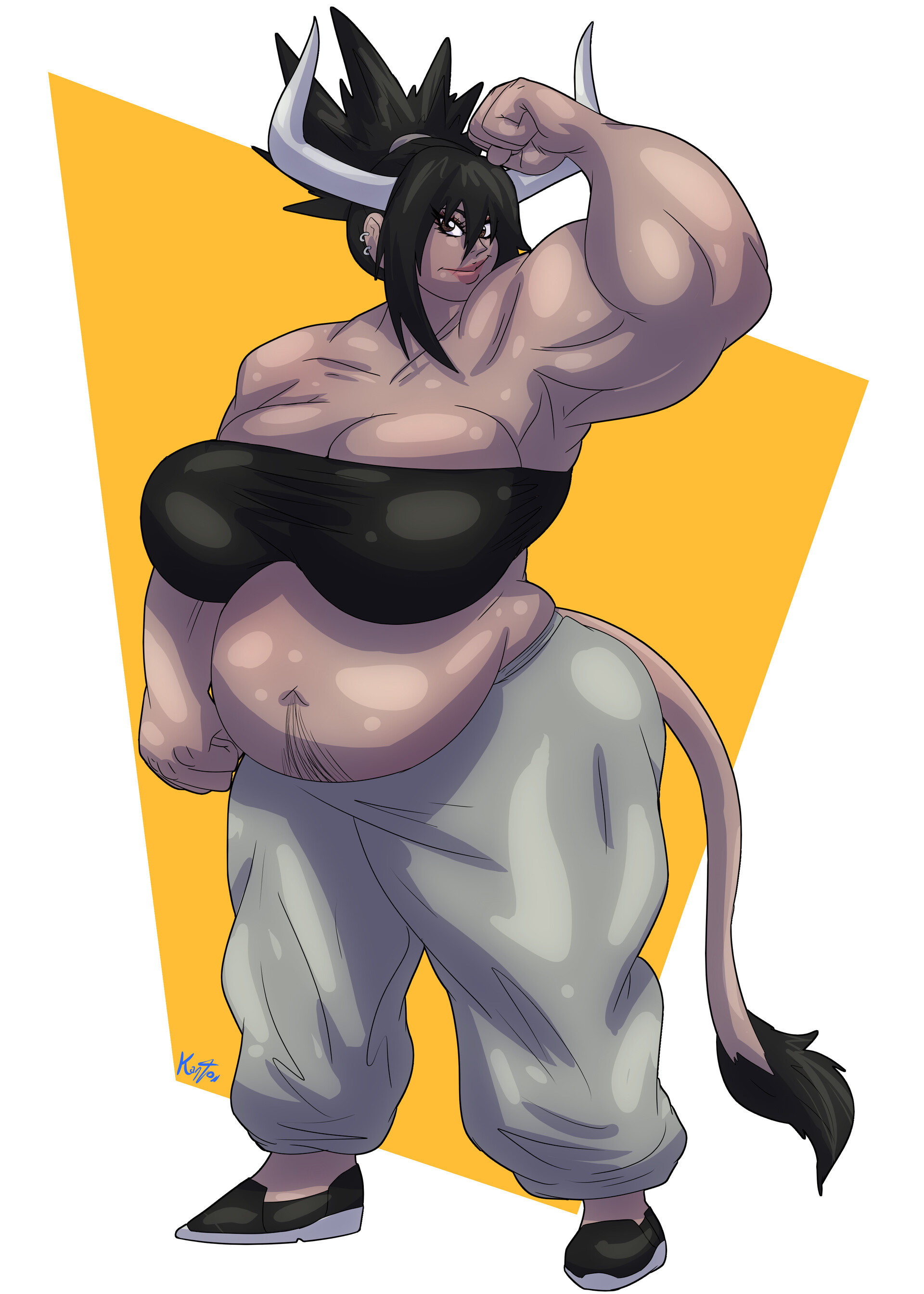 ArtStation - COMM: Chubby Minotaur Girl