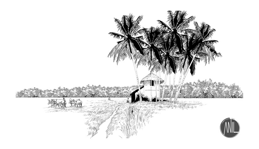 ArtStation - Old Kerala - line art