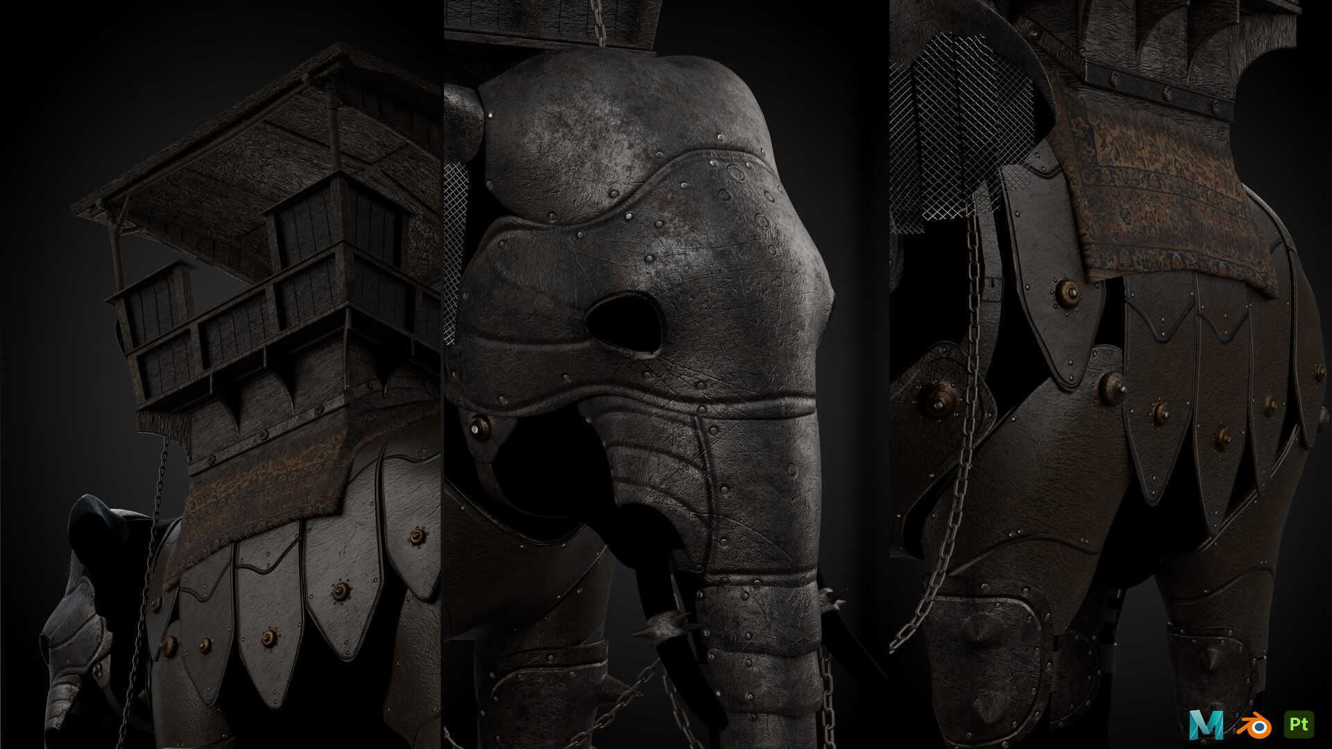 Rohan Haque - Medieval Elephant Armour and Carriage