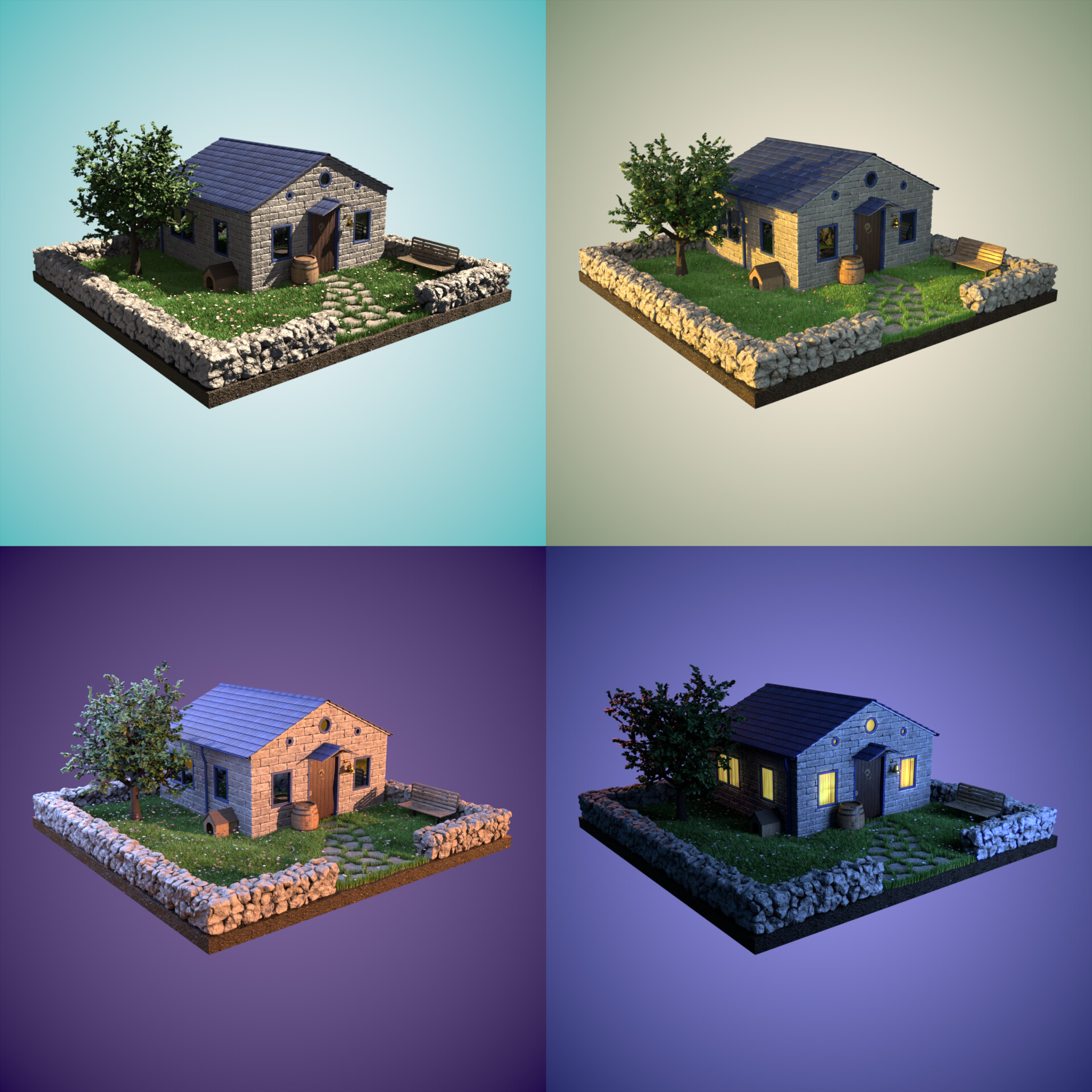 ArtStation - Rural Paradise | 3D DIORAMA