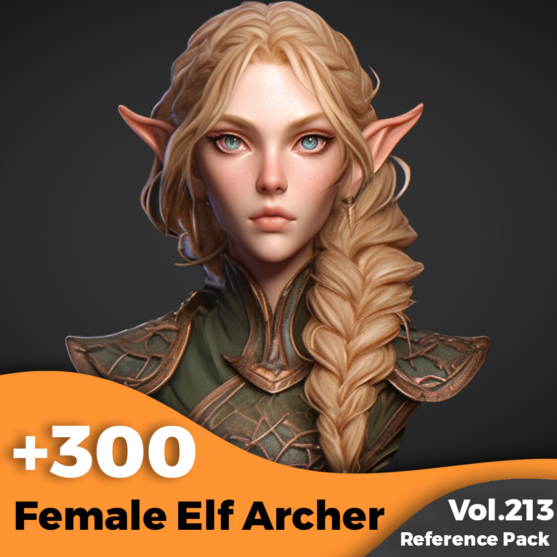 3D Head Sculpt References in 4K - Tika Art - +300 Female Elf Archer ...