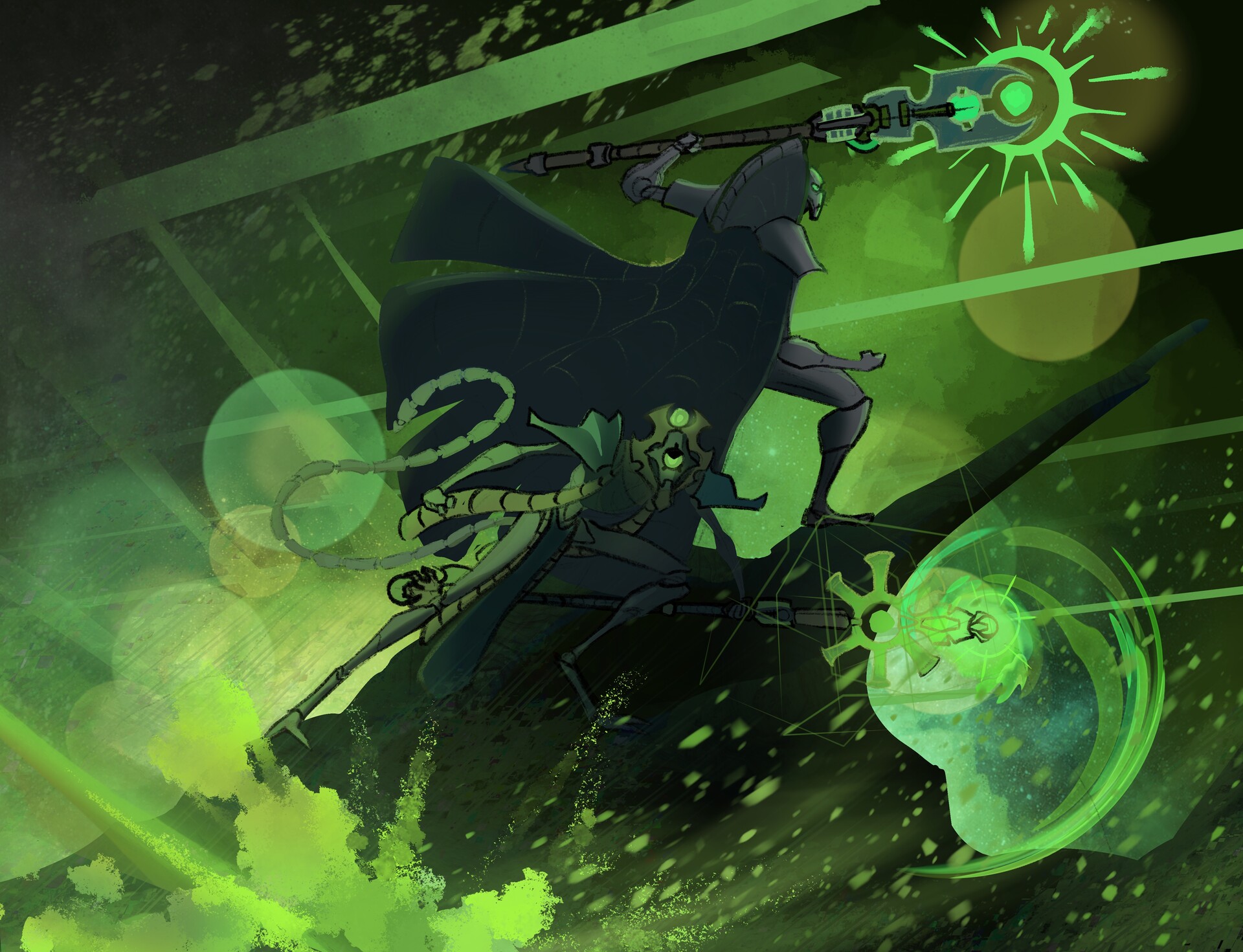 ArtStation - Green explosion battle